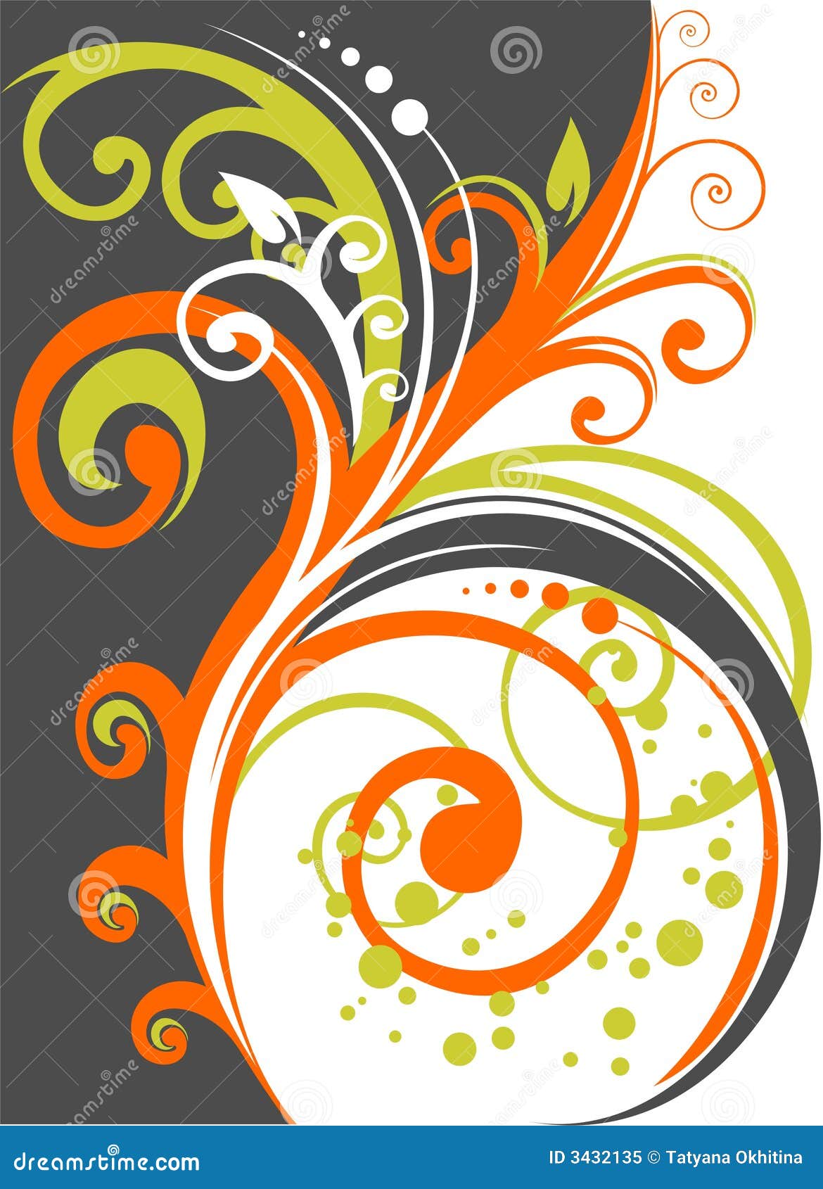 Vegetative pattern stock vector. Illustration of nature - 3432135