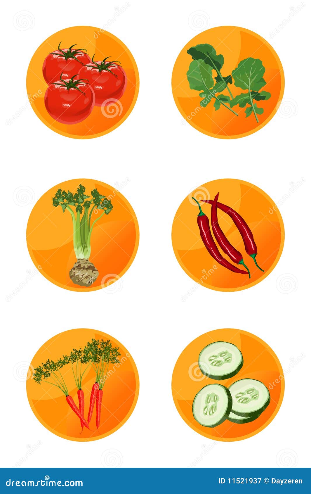 Veggie Icons stock vector. Illustration of green, cooking - 11521937