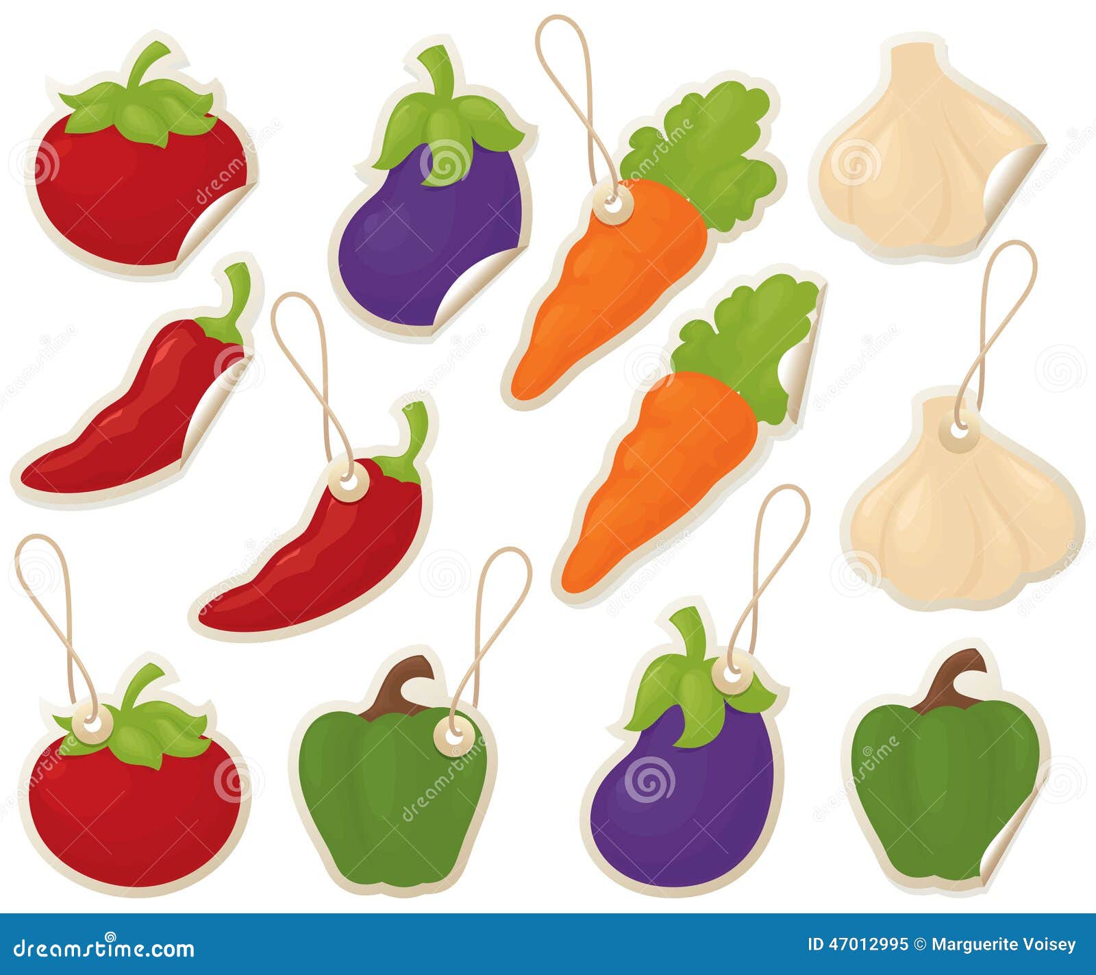 Veggie Labels stock vector. Illustration of vegetable - 47012995