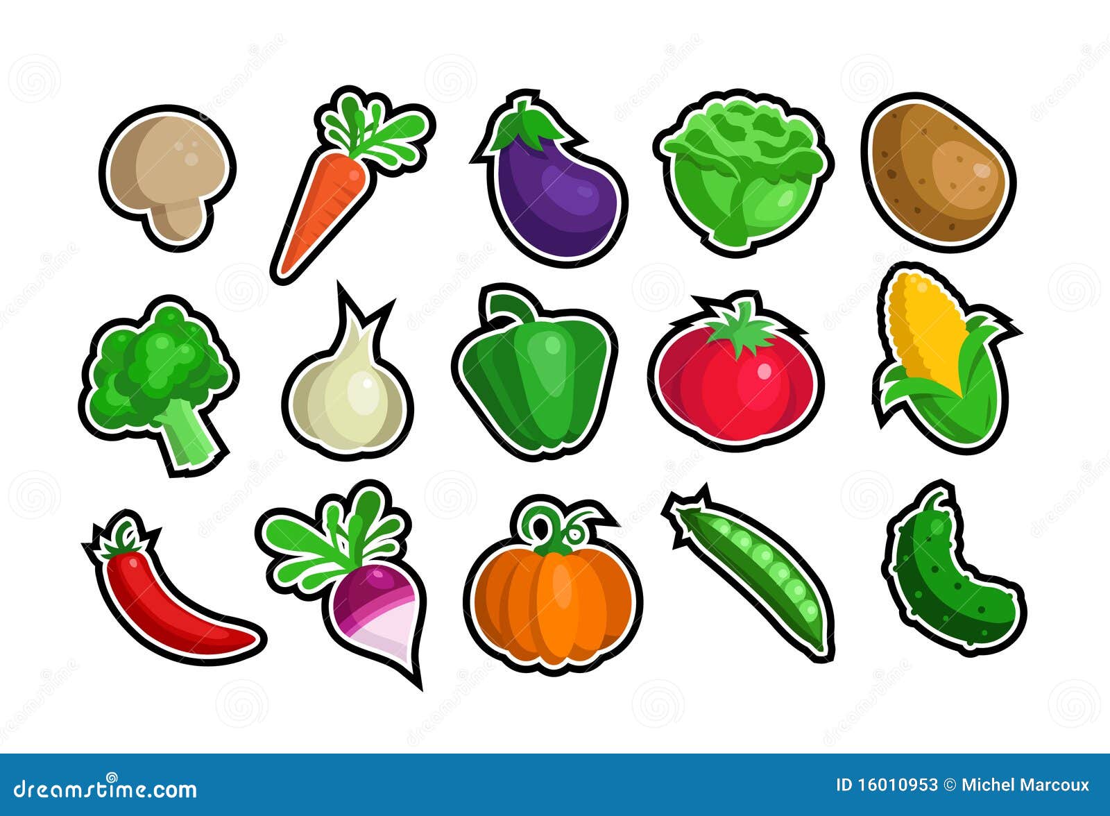 Veggie pictogrammen vector illustratie. Illustration of graan - 16010953