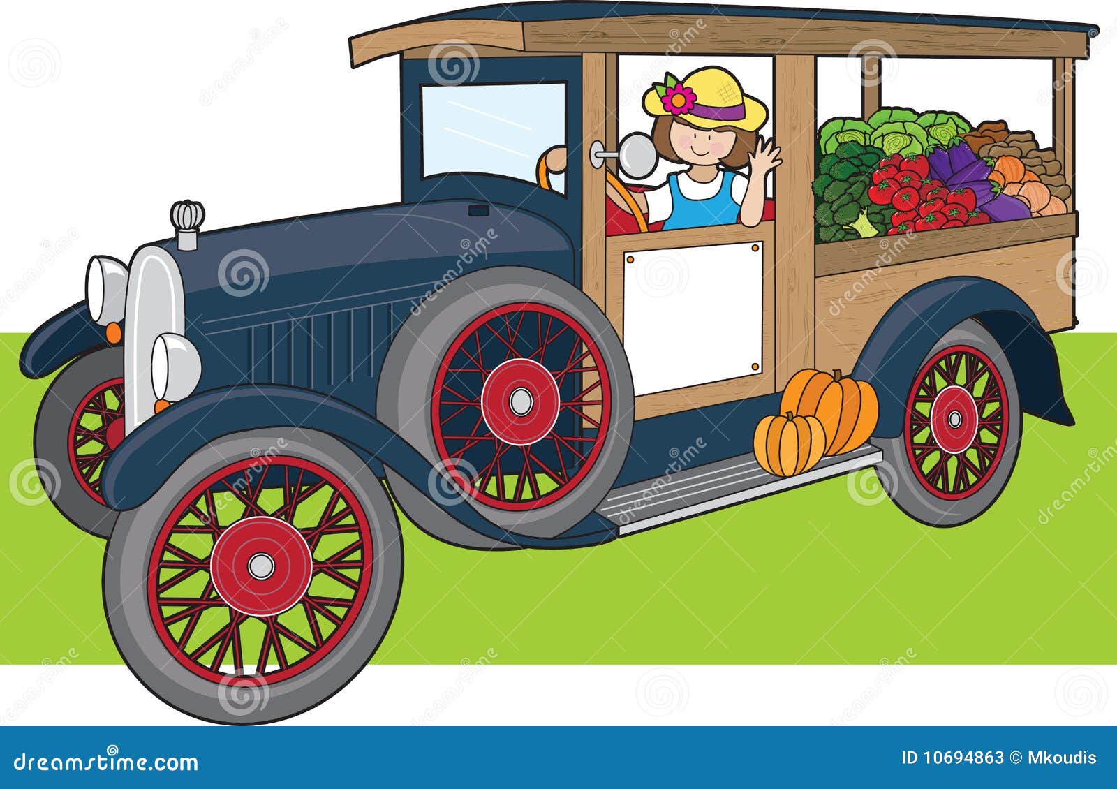 Veggie Truck stock illustration. Illustration of fruit - 10694863