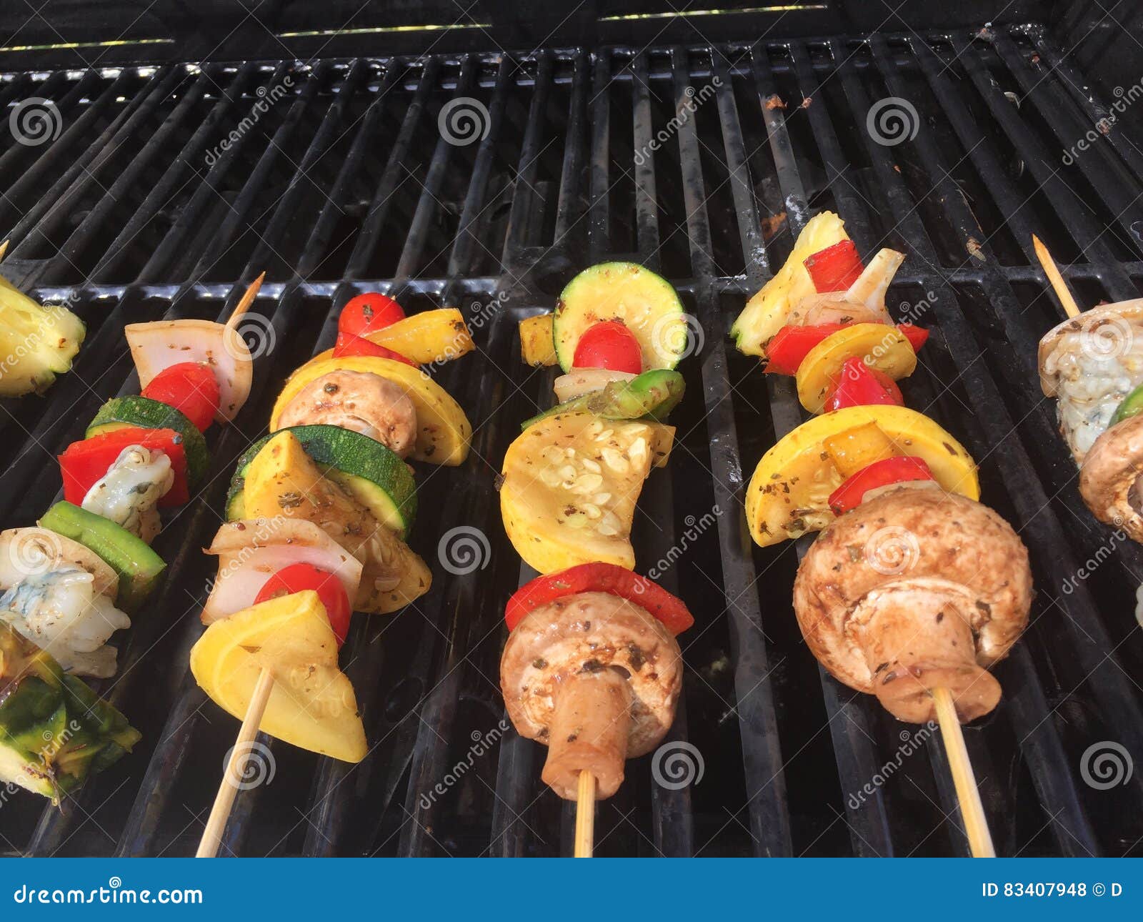 Veggies on the Barbie stock photo. Image of kabob, veggies - 83407948