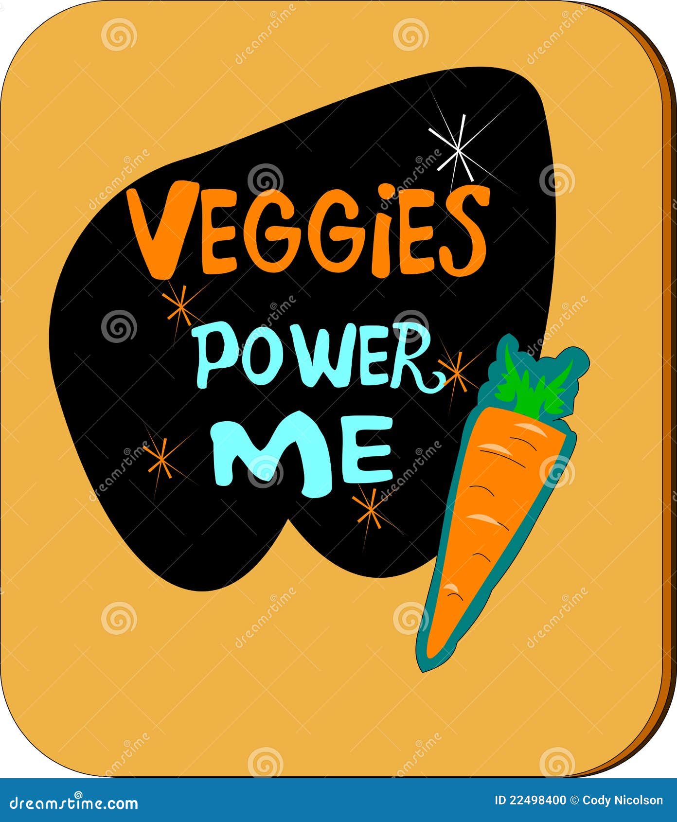 Veggies power me stock vector. Illustration of concept - 22498400