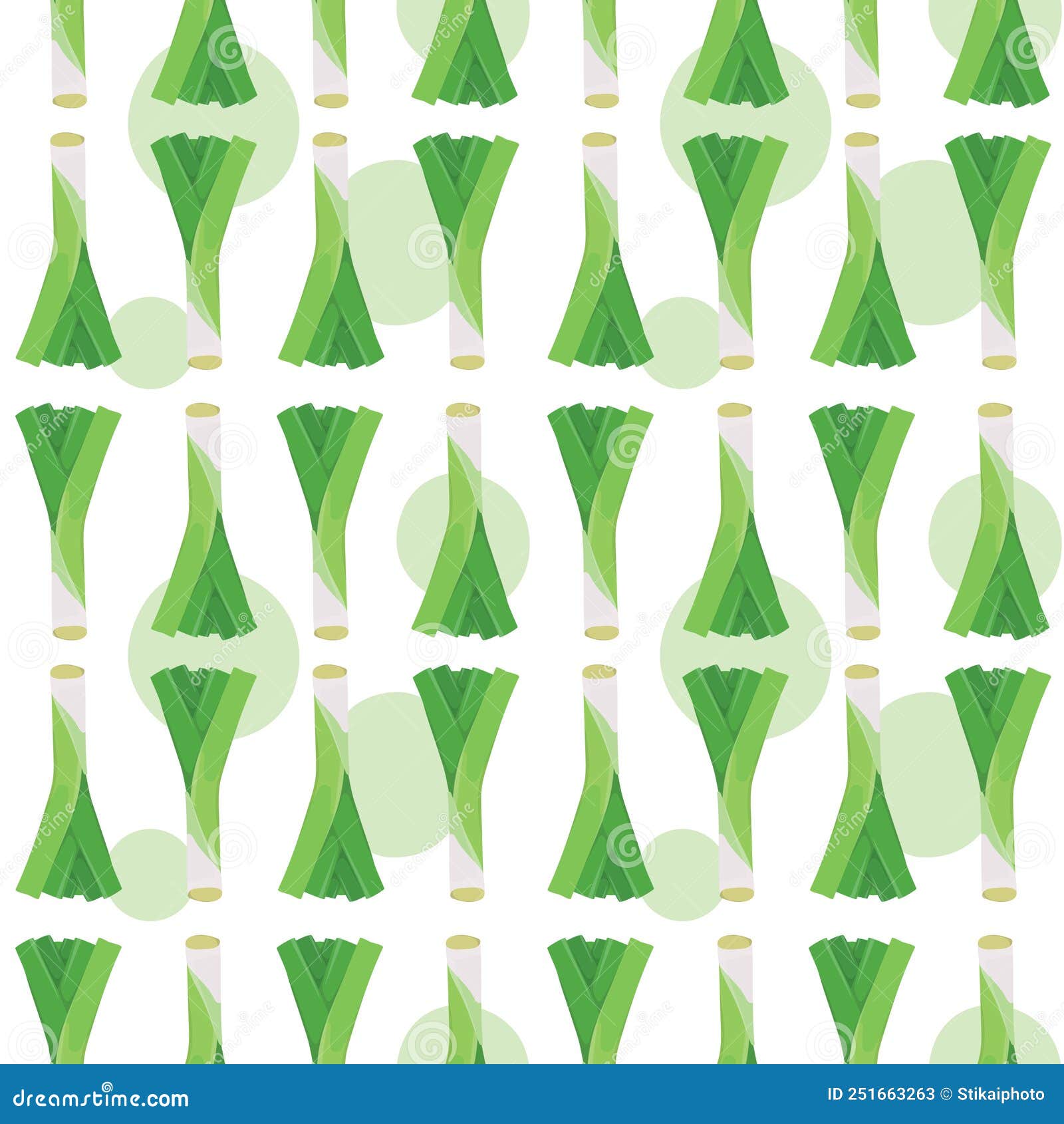 Seamless Vector Pattern Background of Leek Made of Simple Illustrations ...