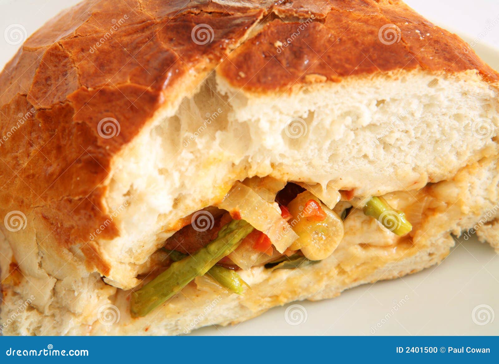 Veggy stuffed bread stock photo. Image of bread, italian - 2401500