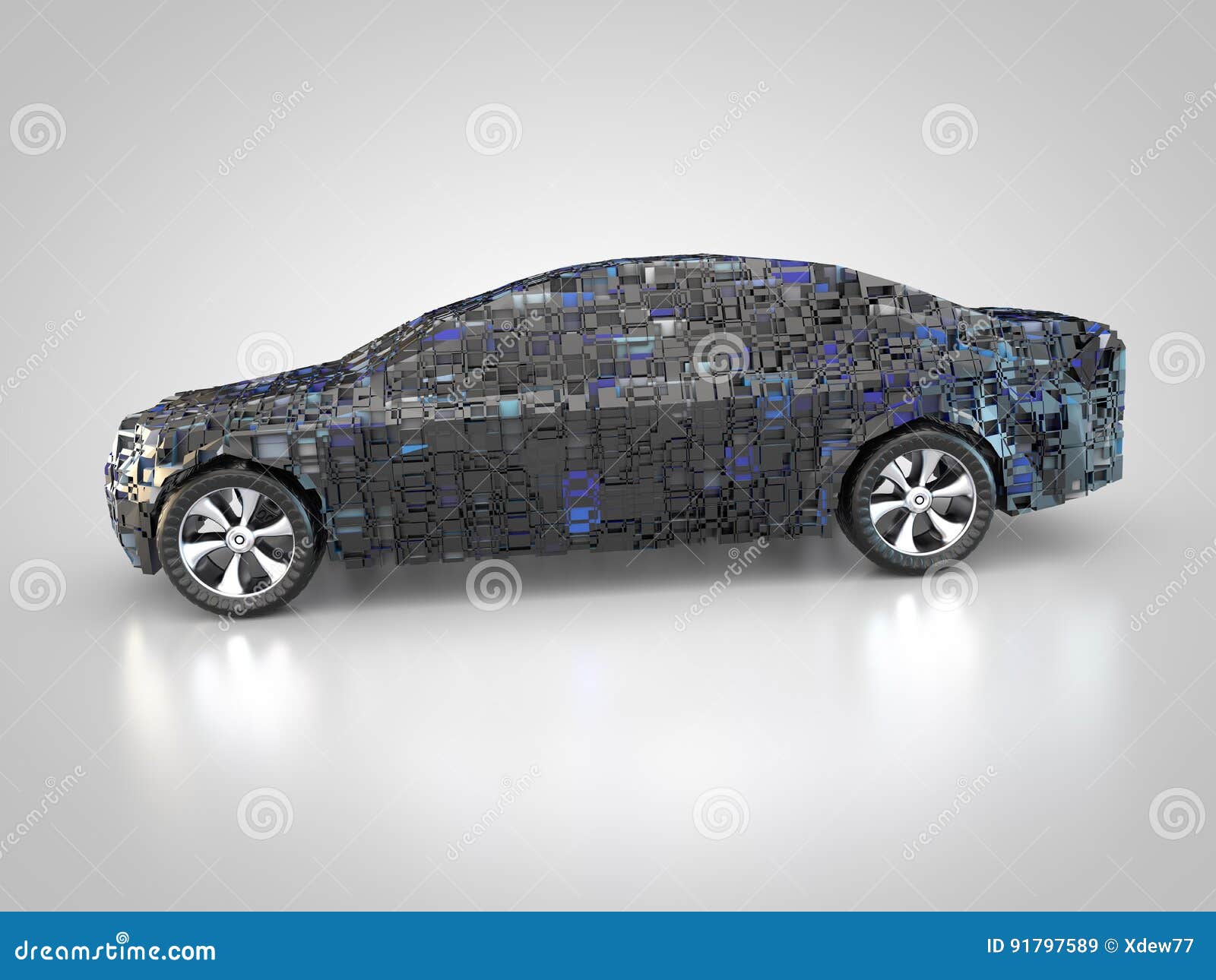 Vehicle with Abstract Carbody Stock Illustration - Illustration of ...