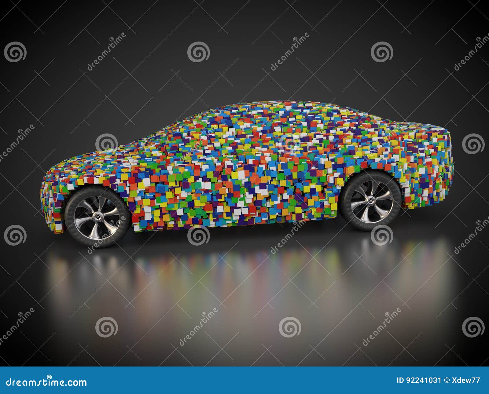 Vehicle with Abstract Carbody Stock Illustration - Illustration of ...