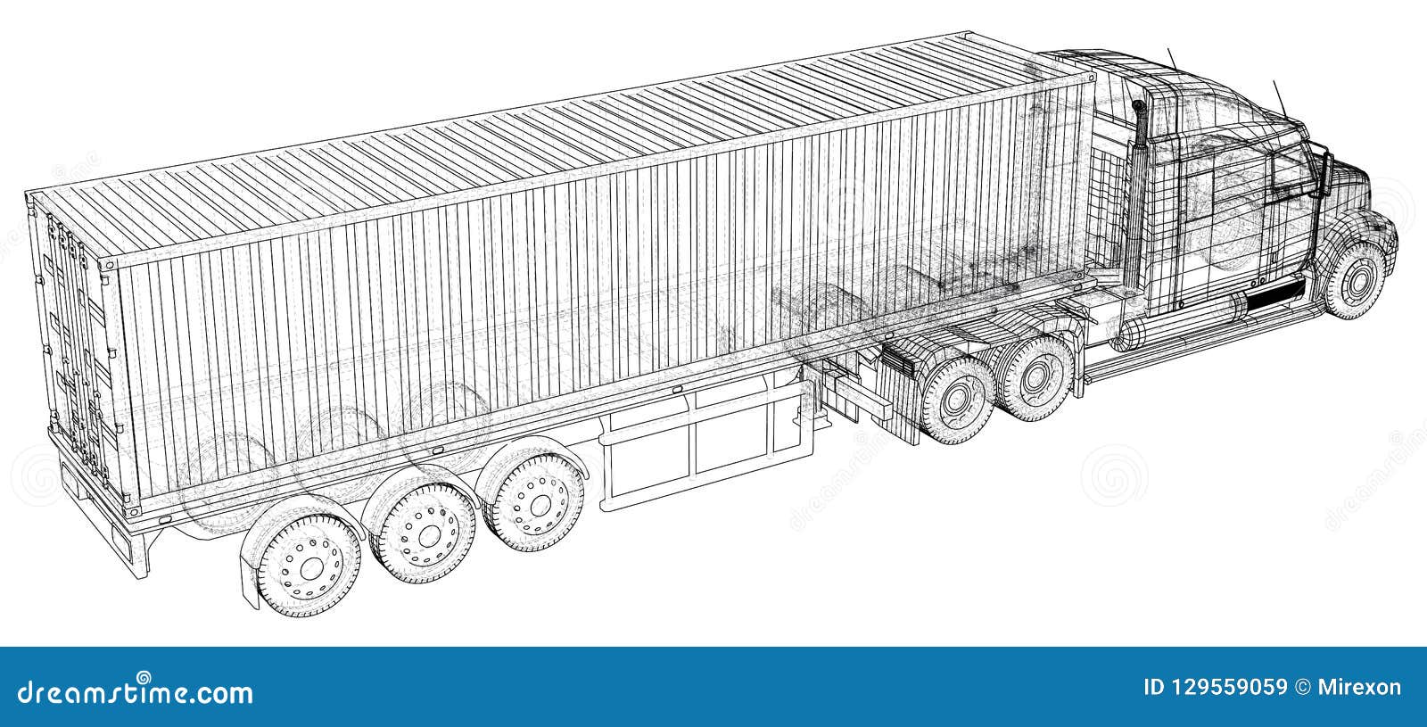 Vehicle. Big Cargo Truck. EPS10 Format. Vector Created of 3d. Stock ...