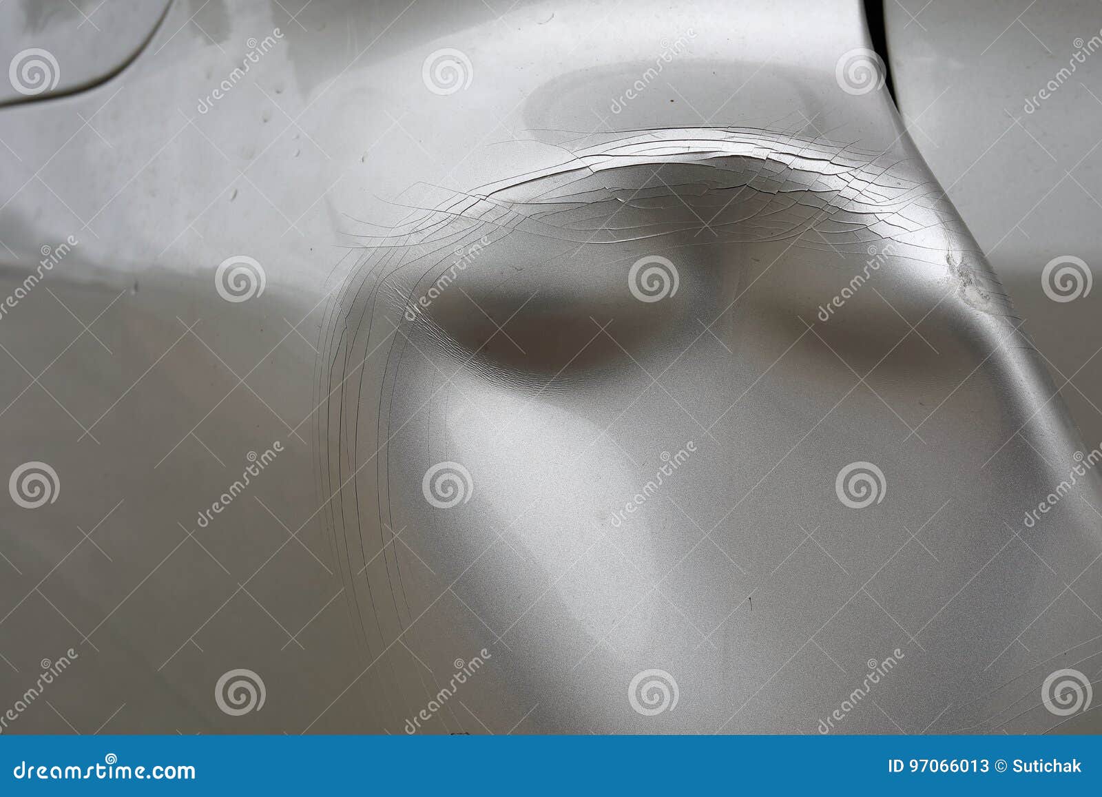Vehicle Car Bumper Dented Broken from Collision Crash Stock Image ...