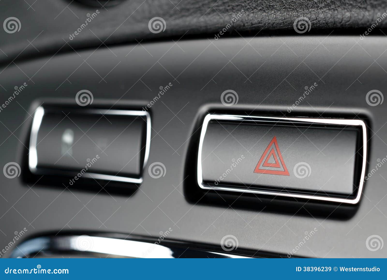 Vehicle, Car Hazard Warning Flashers Button with Visible Red Tri Stock ...