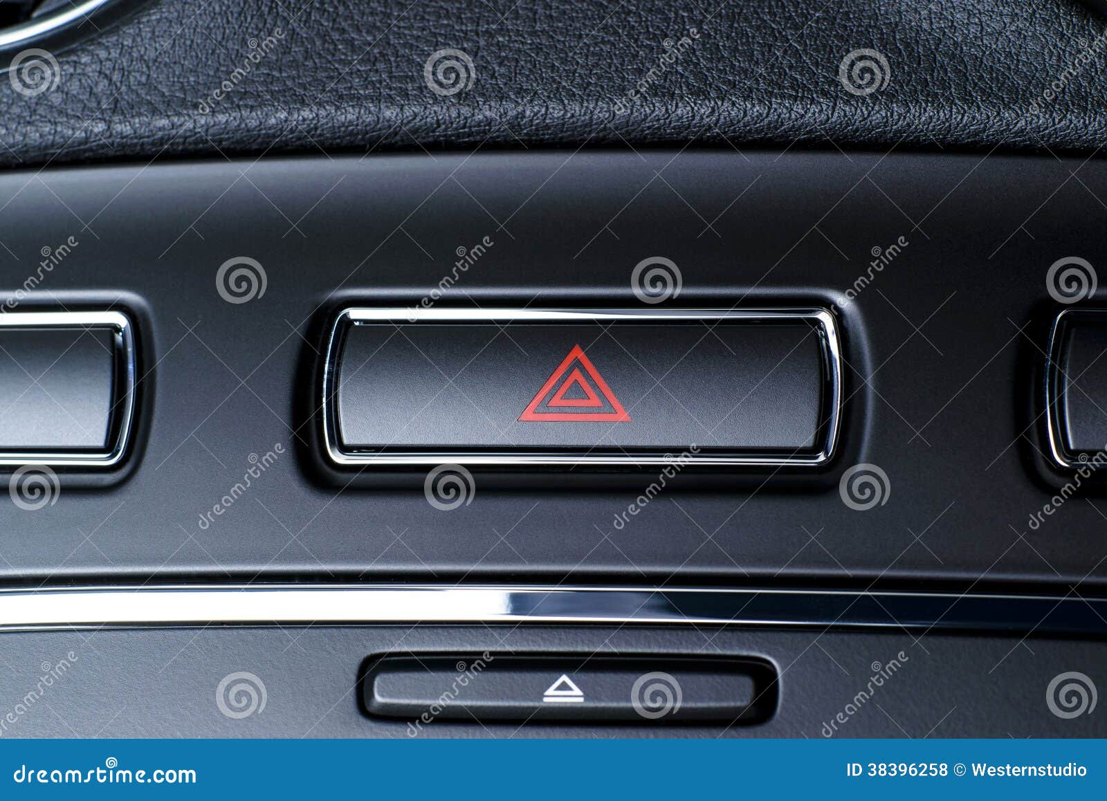 Vehicle, Car Hazard Warning Flashers Button with Visible Red Tri Stock ...