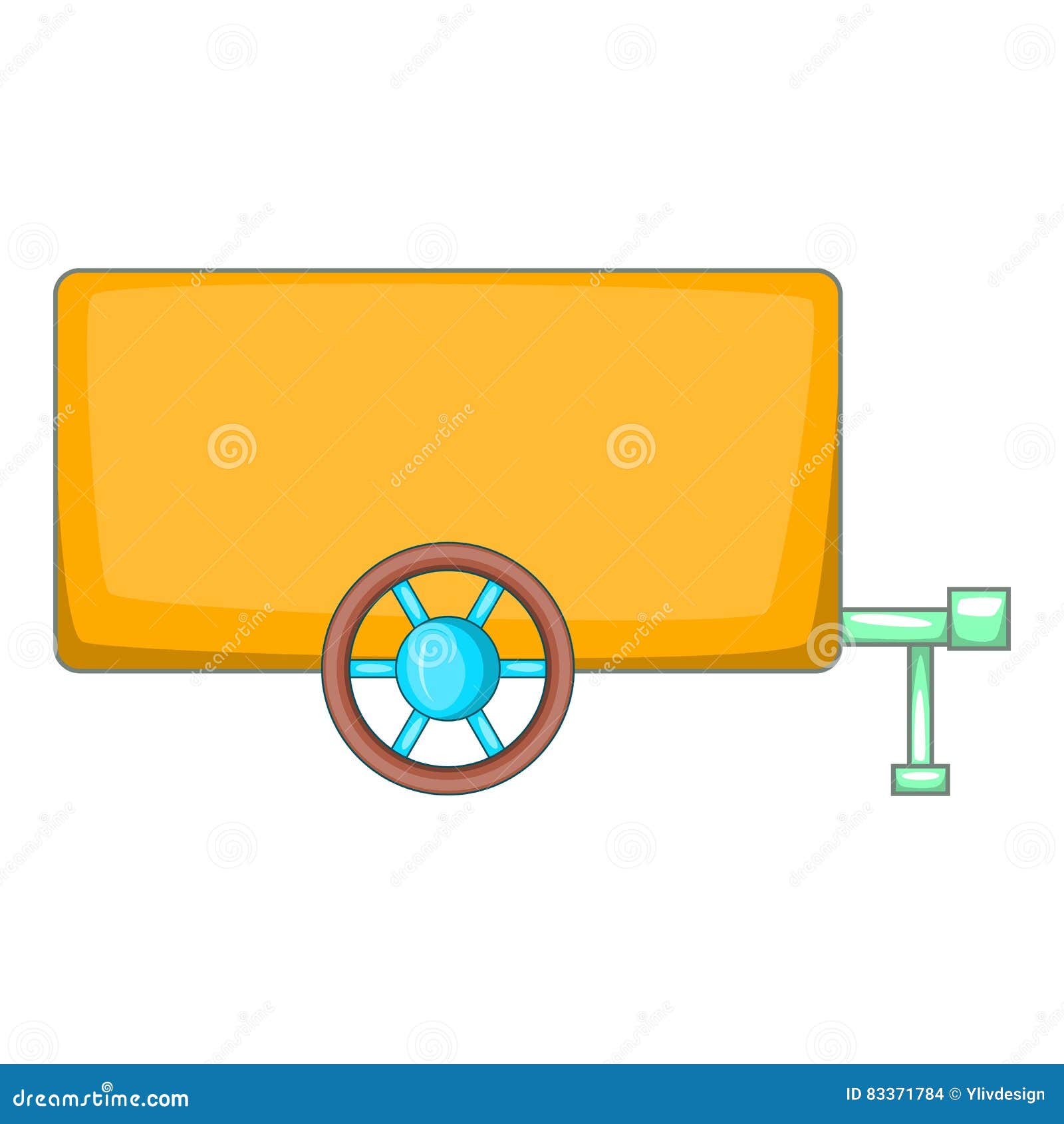 Vehicle Car Trailer Icon, Cartoon Style Stock Vector - Illustration of ...