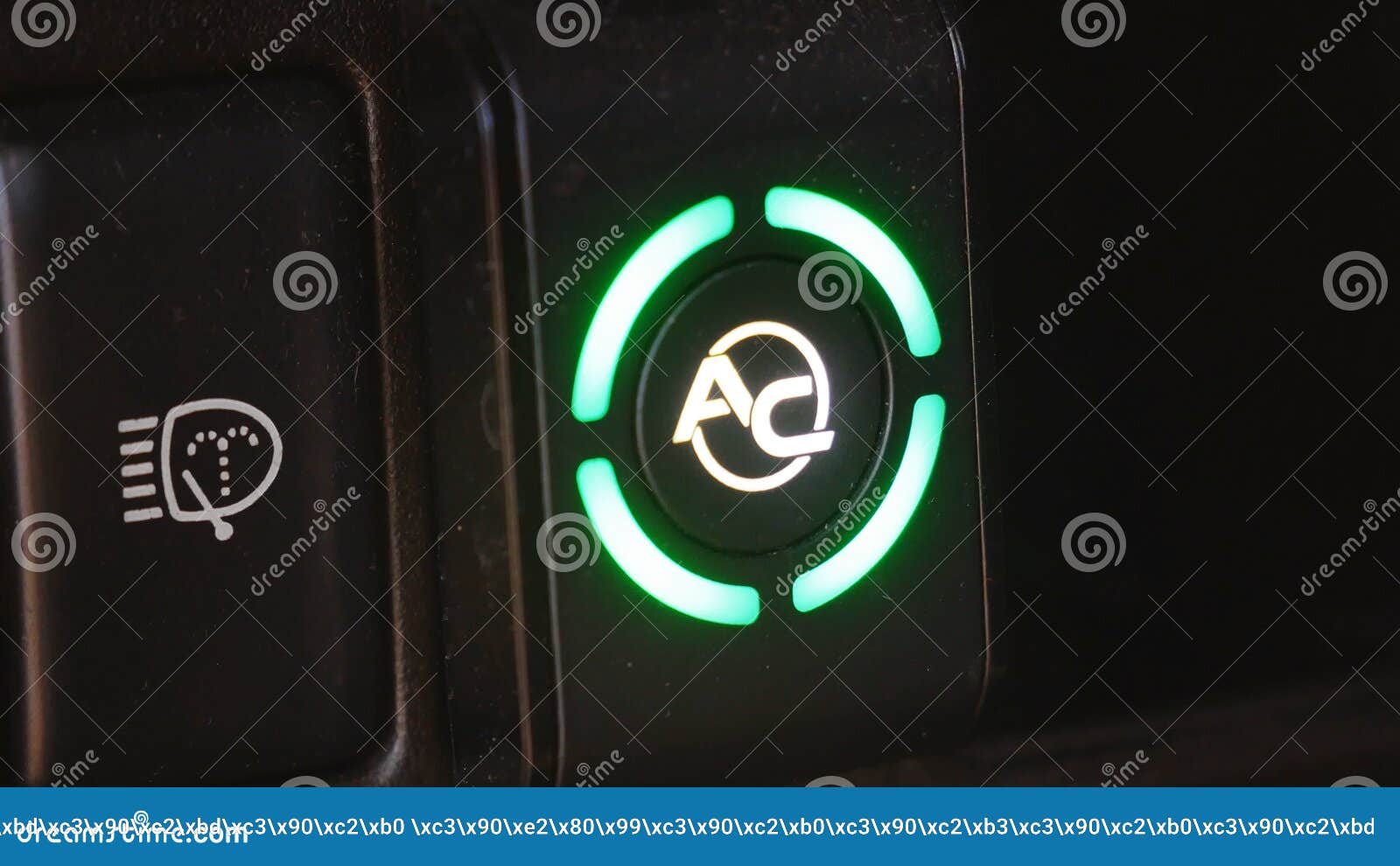 The Vehicle Climate Control Indicator Light Turns on. Stock Video ...