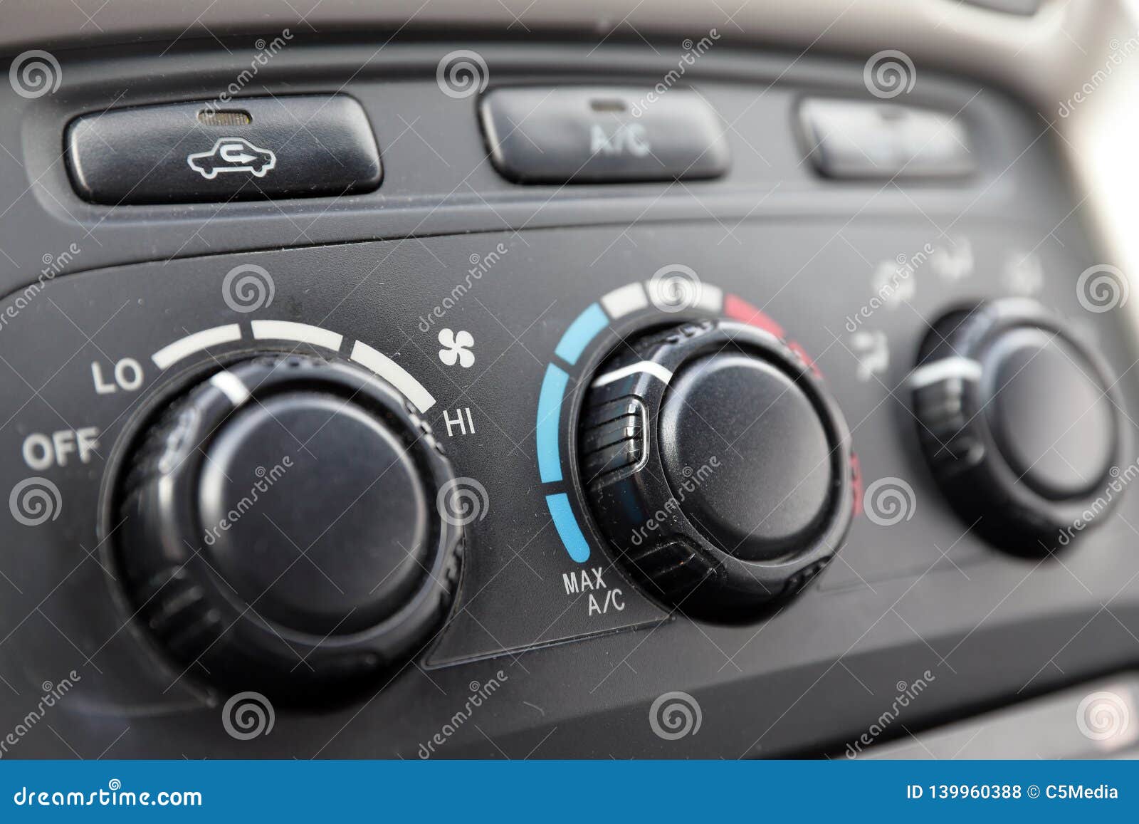 Automobile Climate Controls on Dashboard Stock Photo - Image of control ...