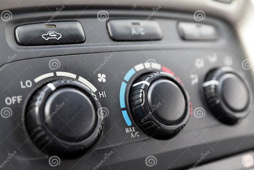 Automobile Climate Controls on Dashboard Stock Photo - Image of control ...