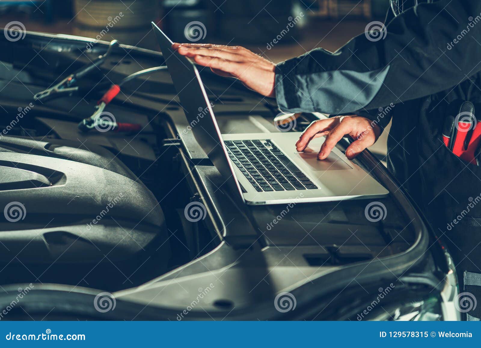 Vehicle Computer Checkup stock image. Image of service - 129578315