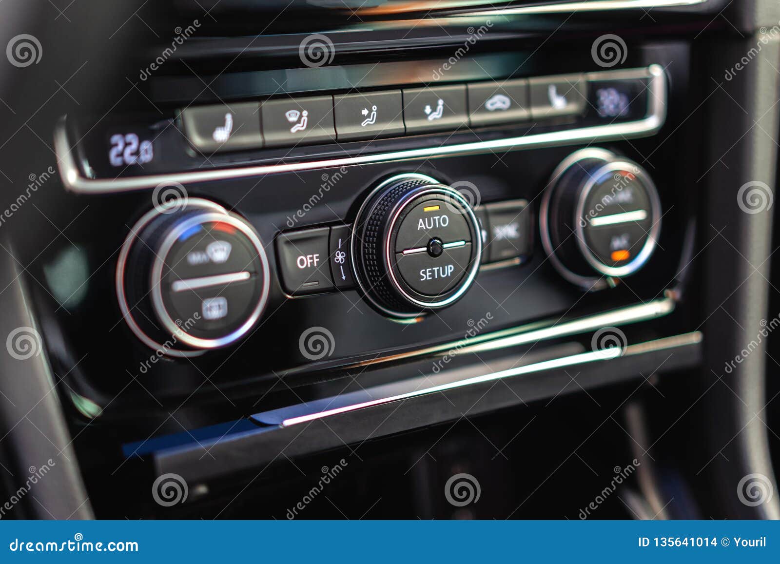Vehicle Conditioner and Ventilation Control Unit Panel Stock Photo ...