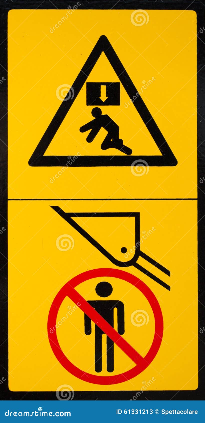 Vehicle Danger Warning Label 2 Stock Image - Image of roadside, sign ...