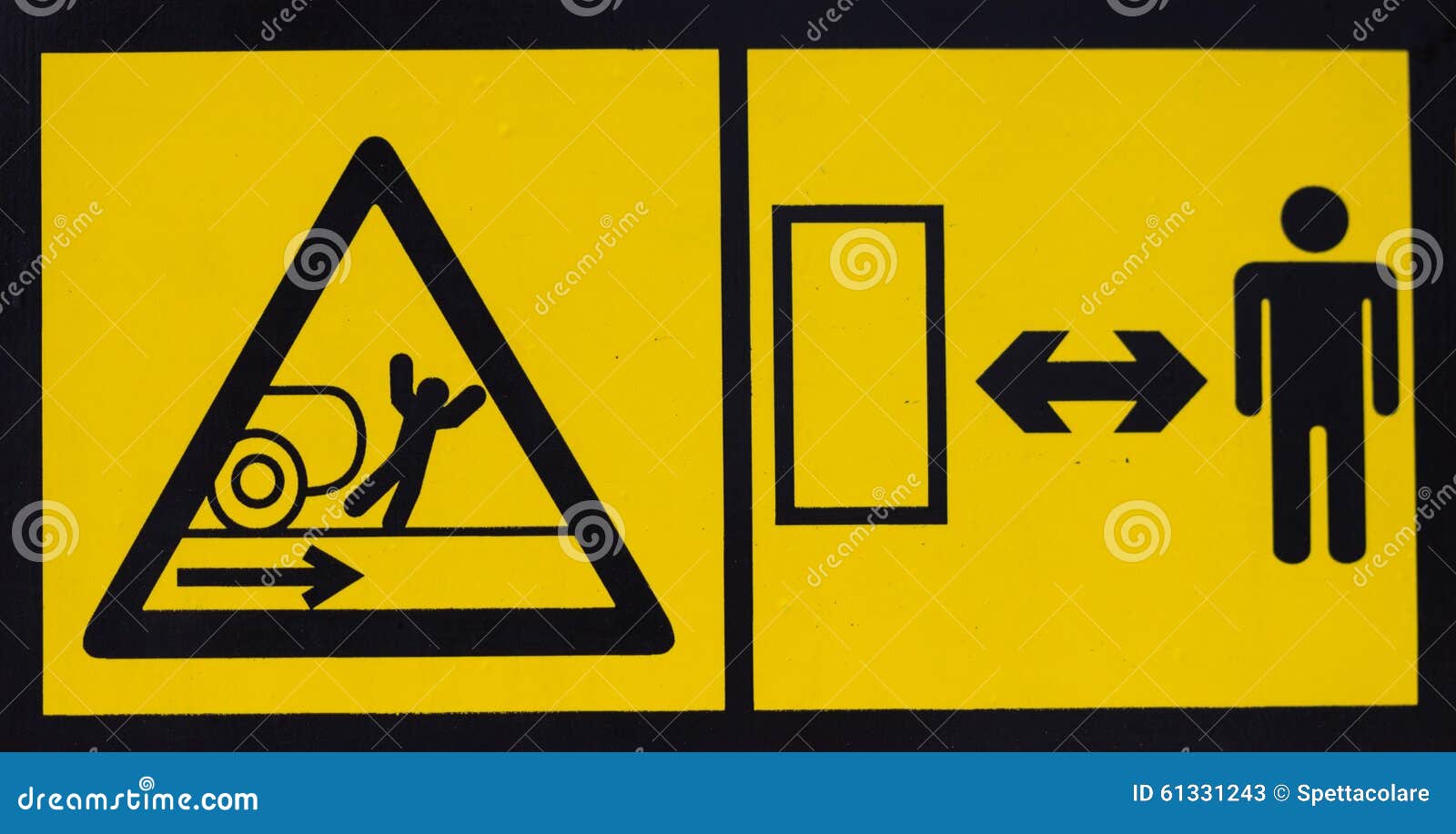 Vehicle Danger Warning Label 3 Stock Image - Image of blank, roadsign ...