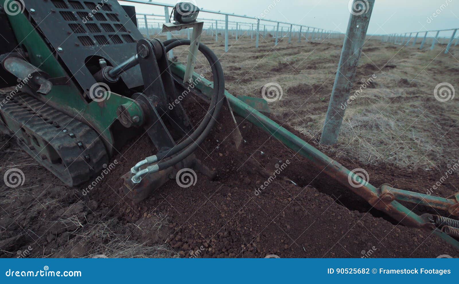 The Vehicle Digging the Ground Stock Footage - Video of outdoors, site ...