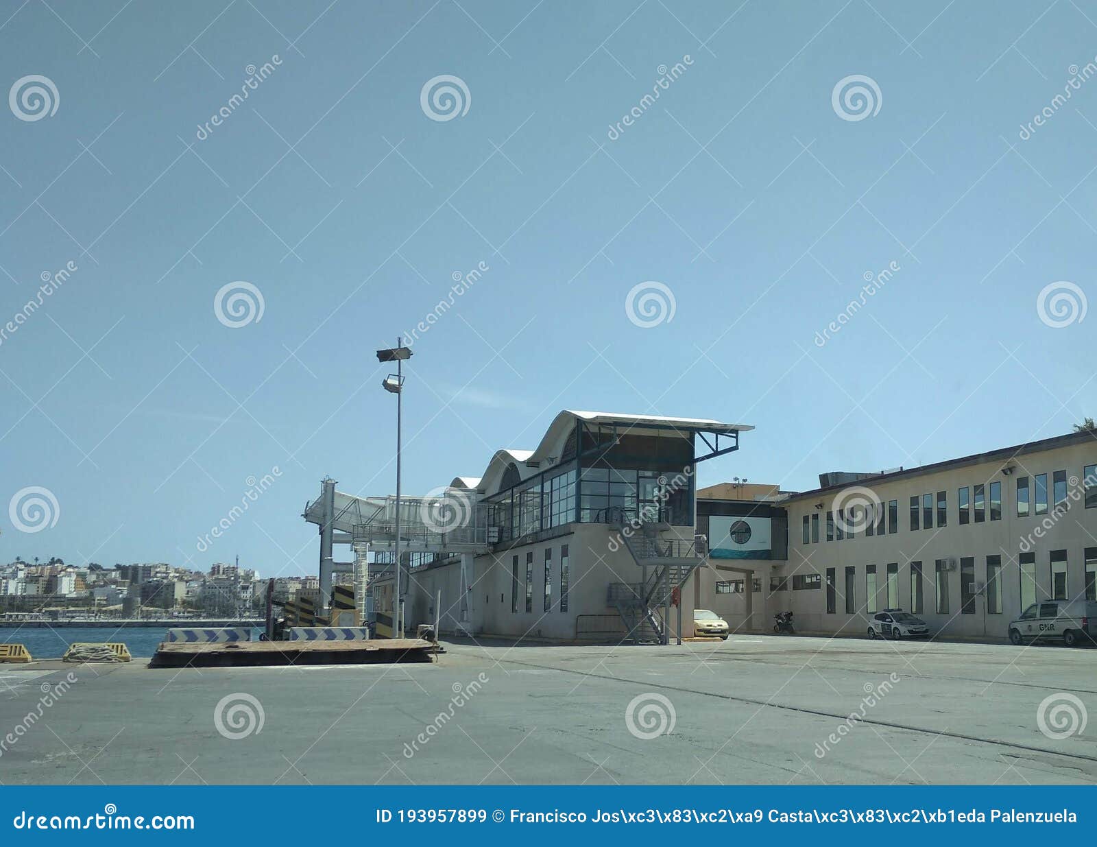 Vehicle Embarkation Area Port of Ceuta Editorial Stock Image - Image of ...