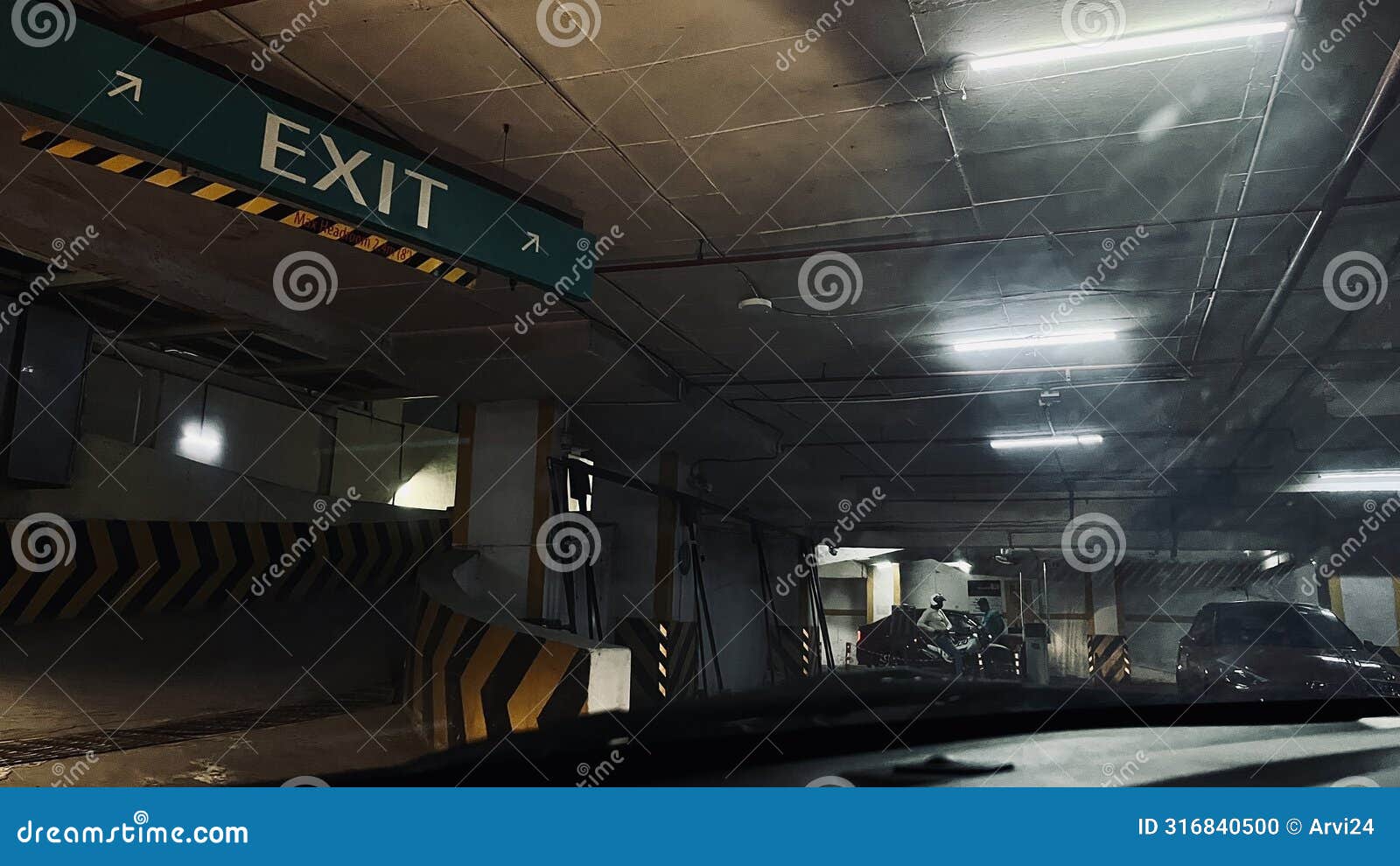 Vehicle Exit Area from the Subway Inside the Mall Stock Photo - Image ...