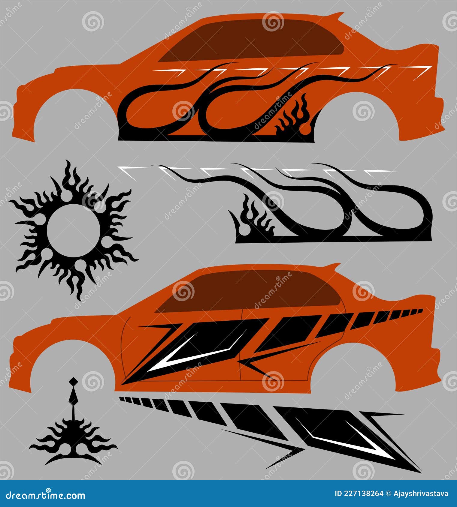 Vehicle Graphics, Stripe : Vinyl Ready Stock Illustration ...
