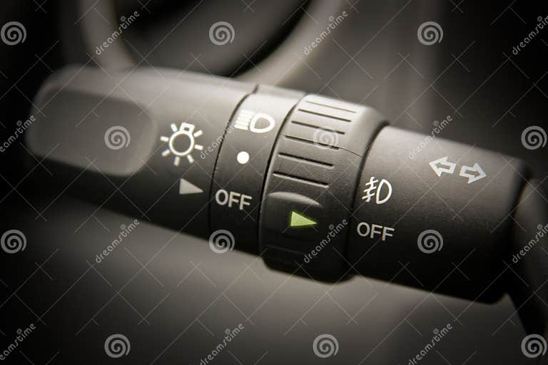 Vehicle Headlight Indicator Stock Image - Image of switch, indicator ...