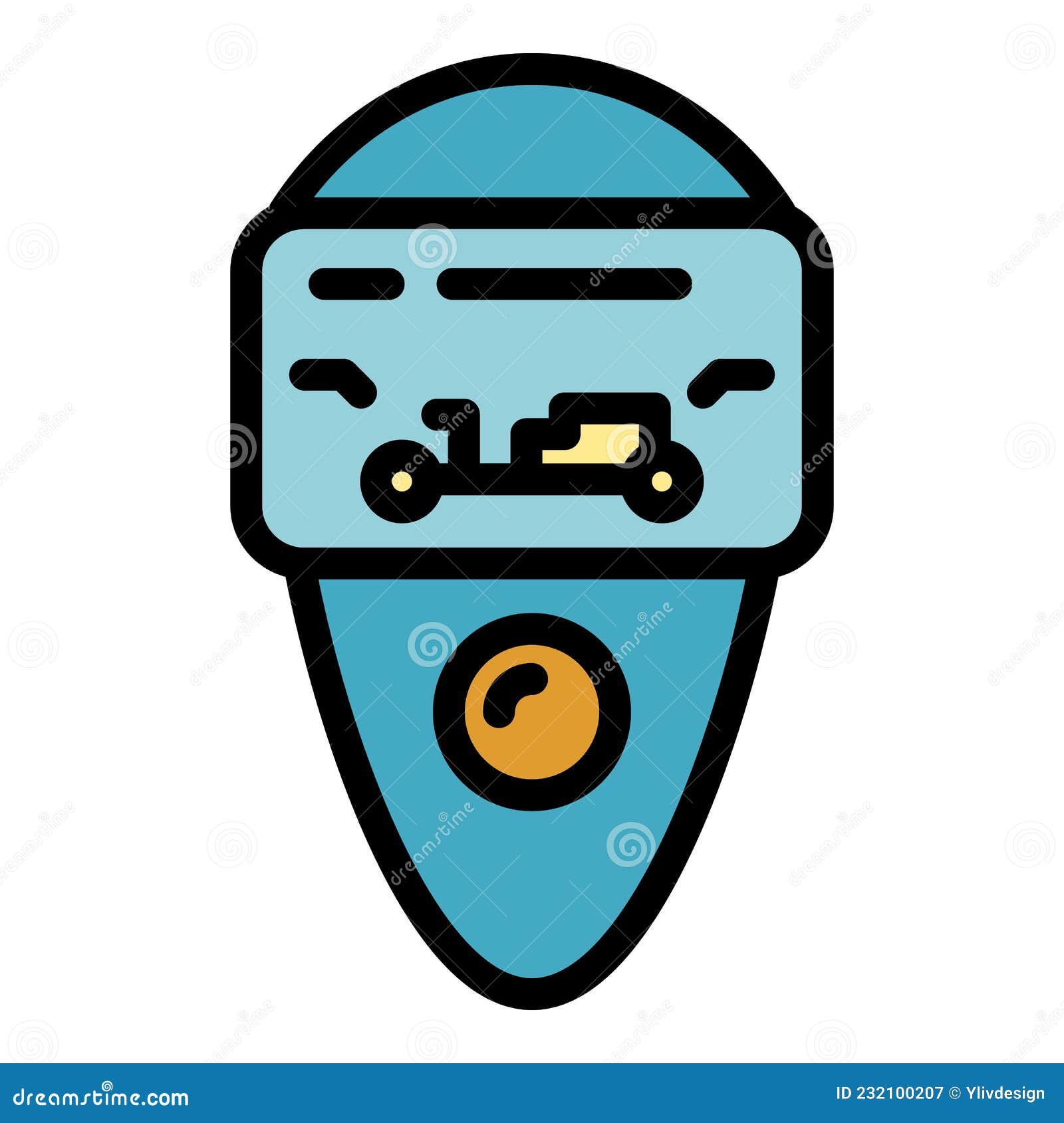 Vehicle Keyless Icon Color Outline Vector Stock Vector - Illustration ...