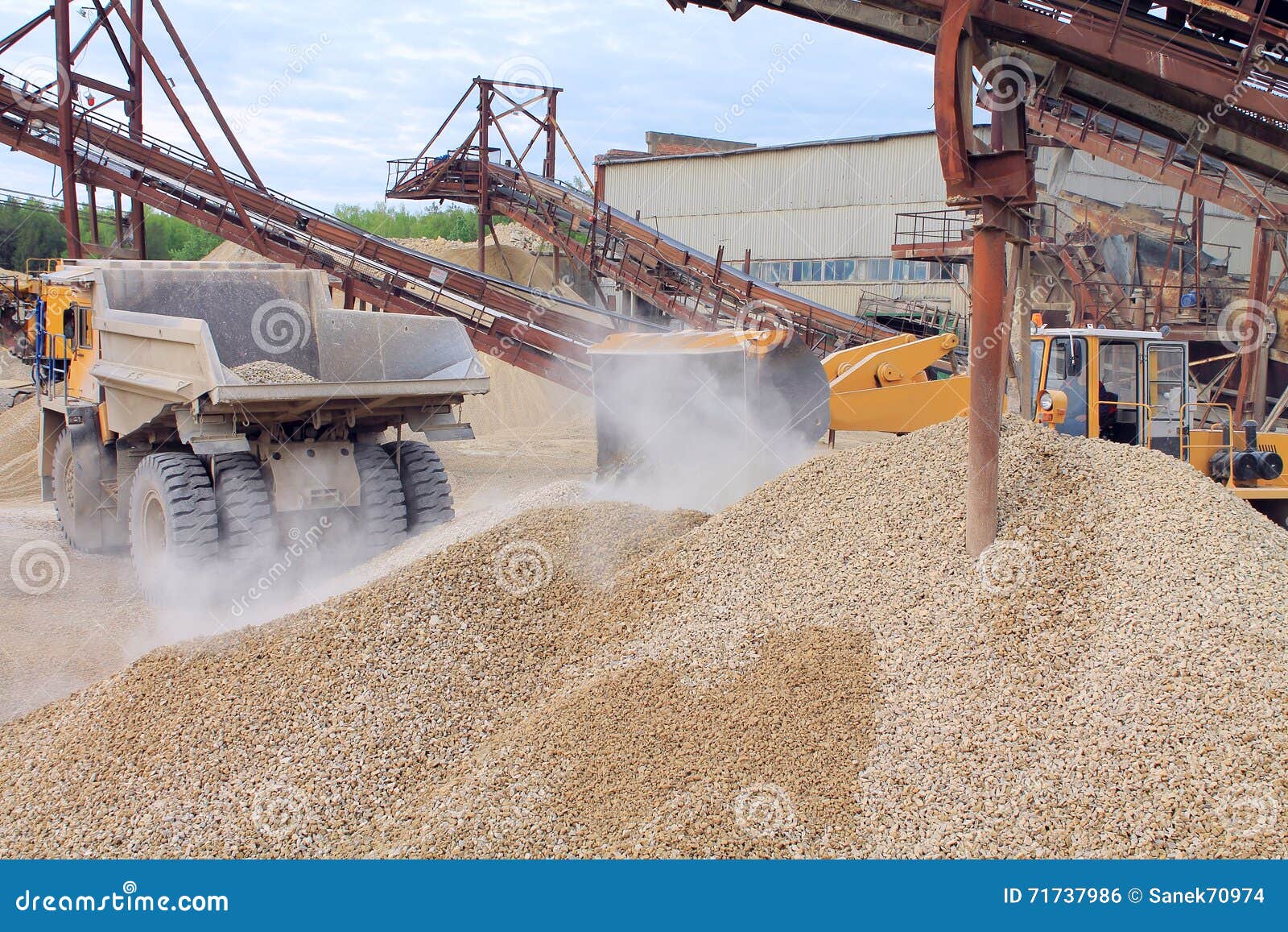 Vehicle loading stock photo. Image of building, clouds - 71737986