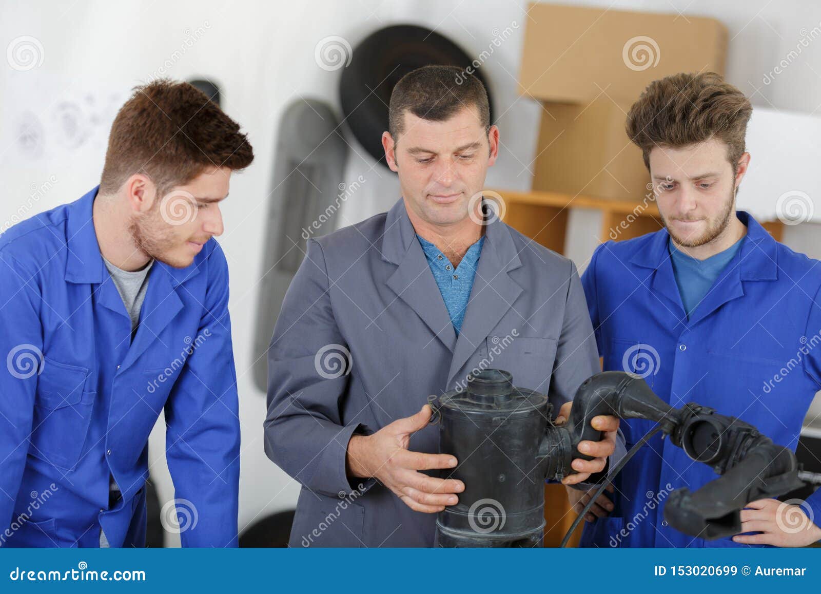 Vehicle Mechanics and Parts Assembler Stock Image - Image of repair ...