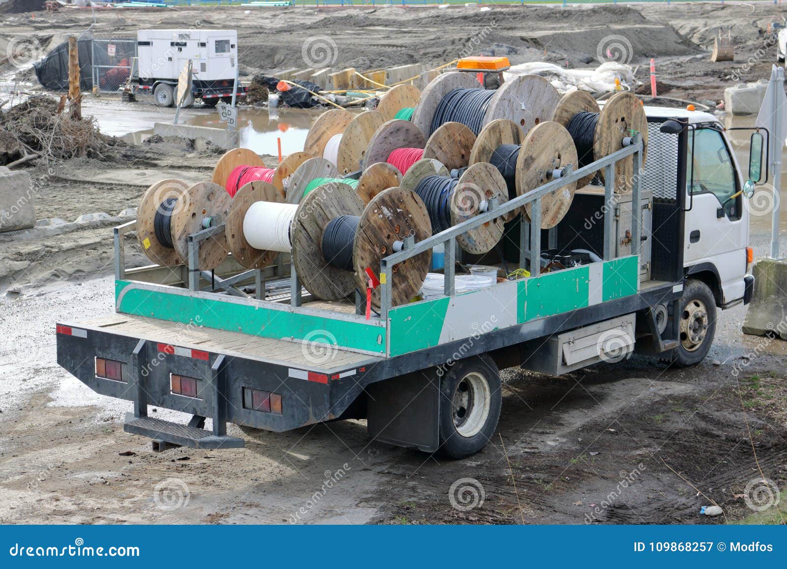 Vehicle and Mounted Electrical Reels Stock Image - Image of equipment ...