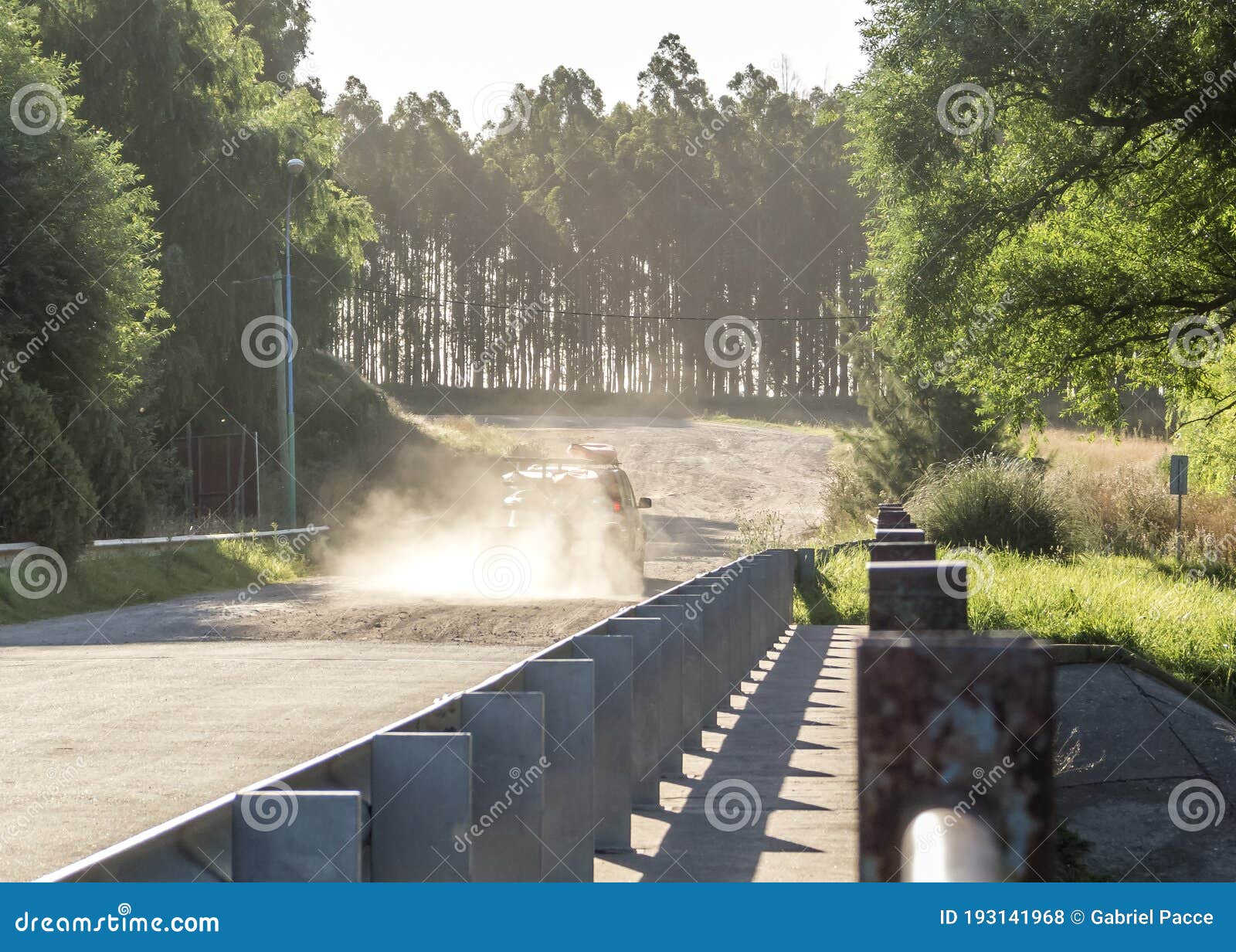 Vehicle Over a Dusty Bridge Stock Photo - Image of construction ...