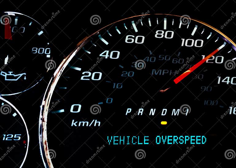 Vehicle Over Speed Warning Light Stock Image - Image of auto, hazard ...
