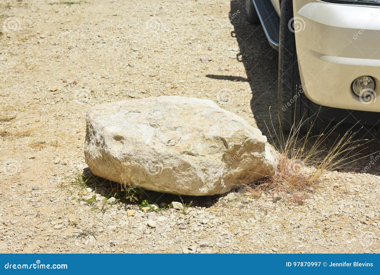 Vehicle Parked by a Large Rock Stock Image - Image of park, nature ...