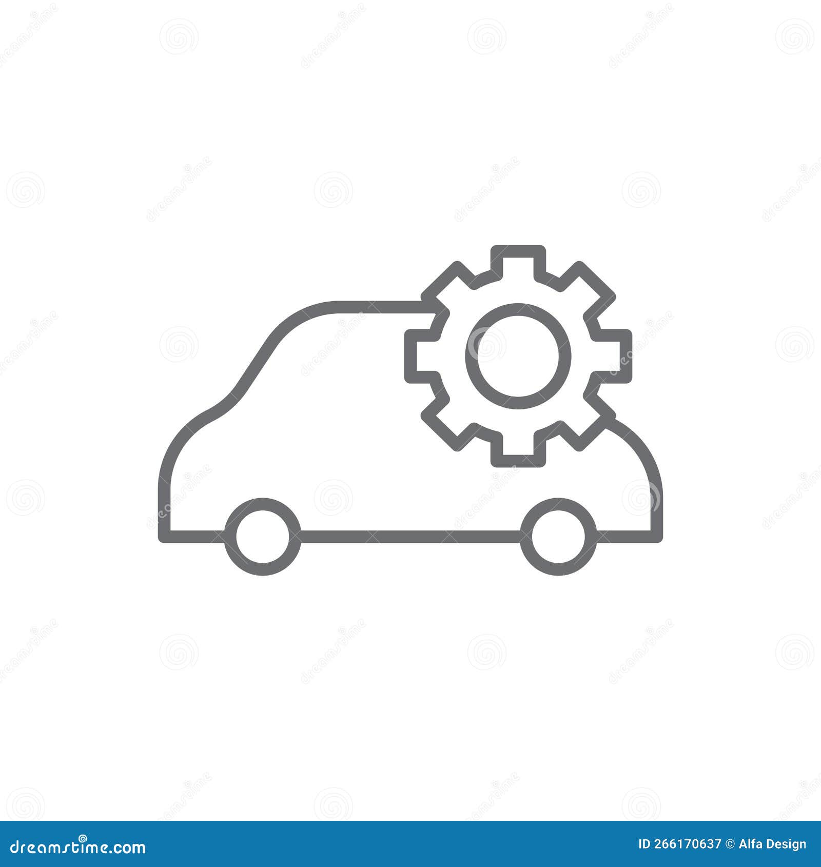 Vehicle setting icon stock illustration. Illustration of motor - 266170637