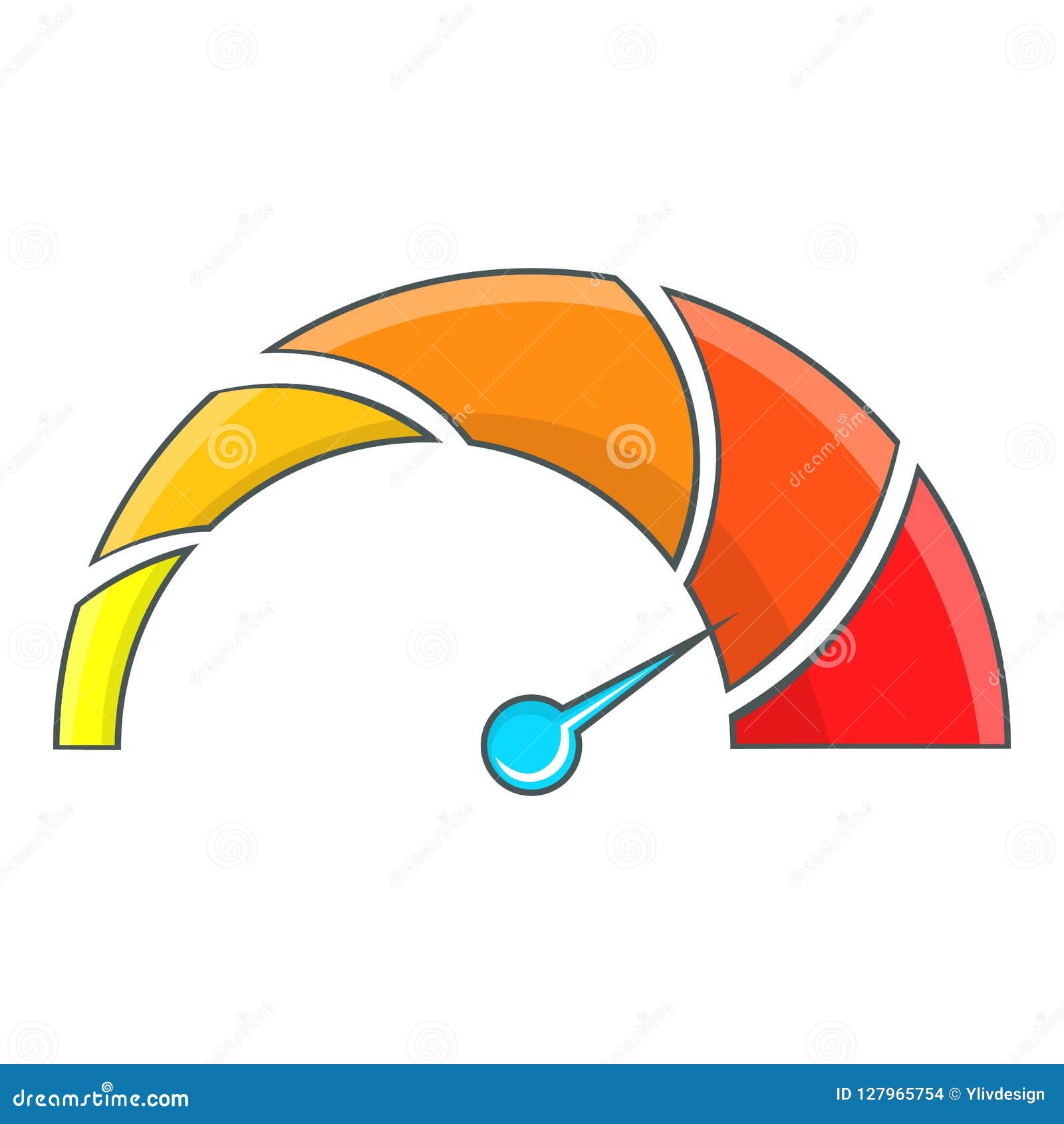 Vehicle Speedometer Icon, Cartoon Style Stock Illustration ...