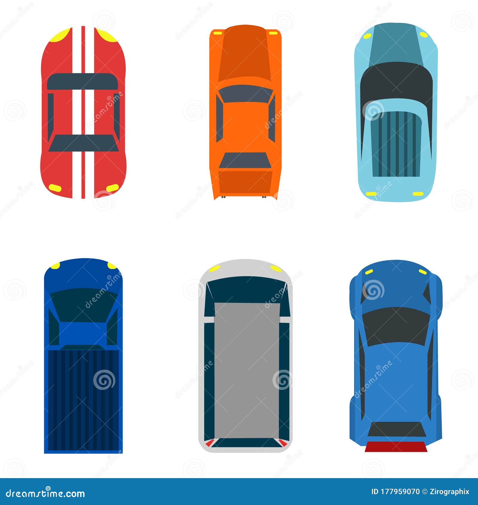 Vehicle Top View Vector Illustration Design Stock Vector - Illustration ...
