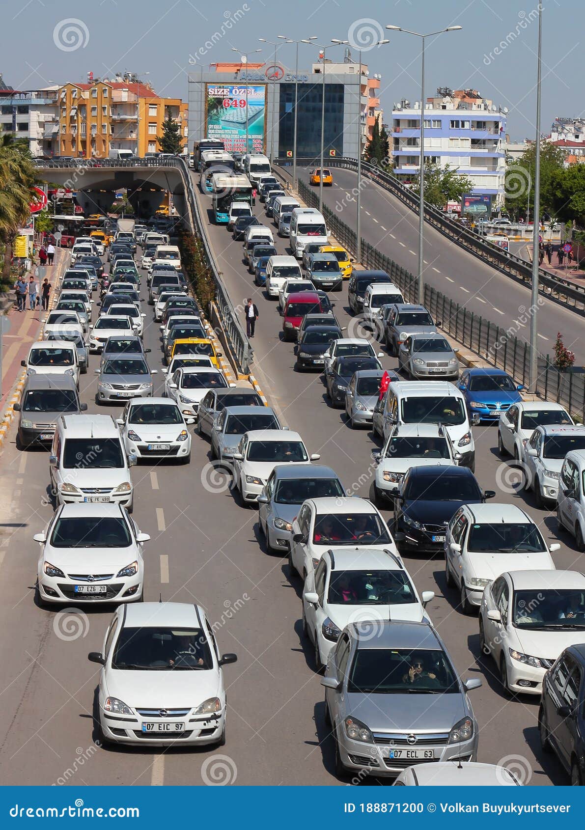 Vehicle Traffic in Antalya Turkey Editorial Image - Image of freeway ...