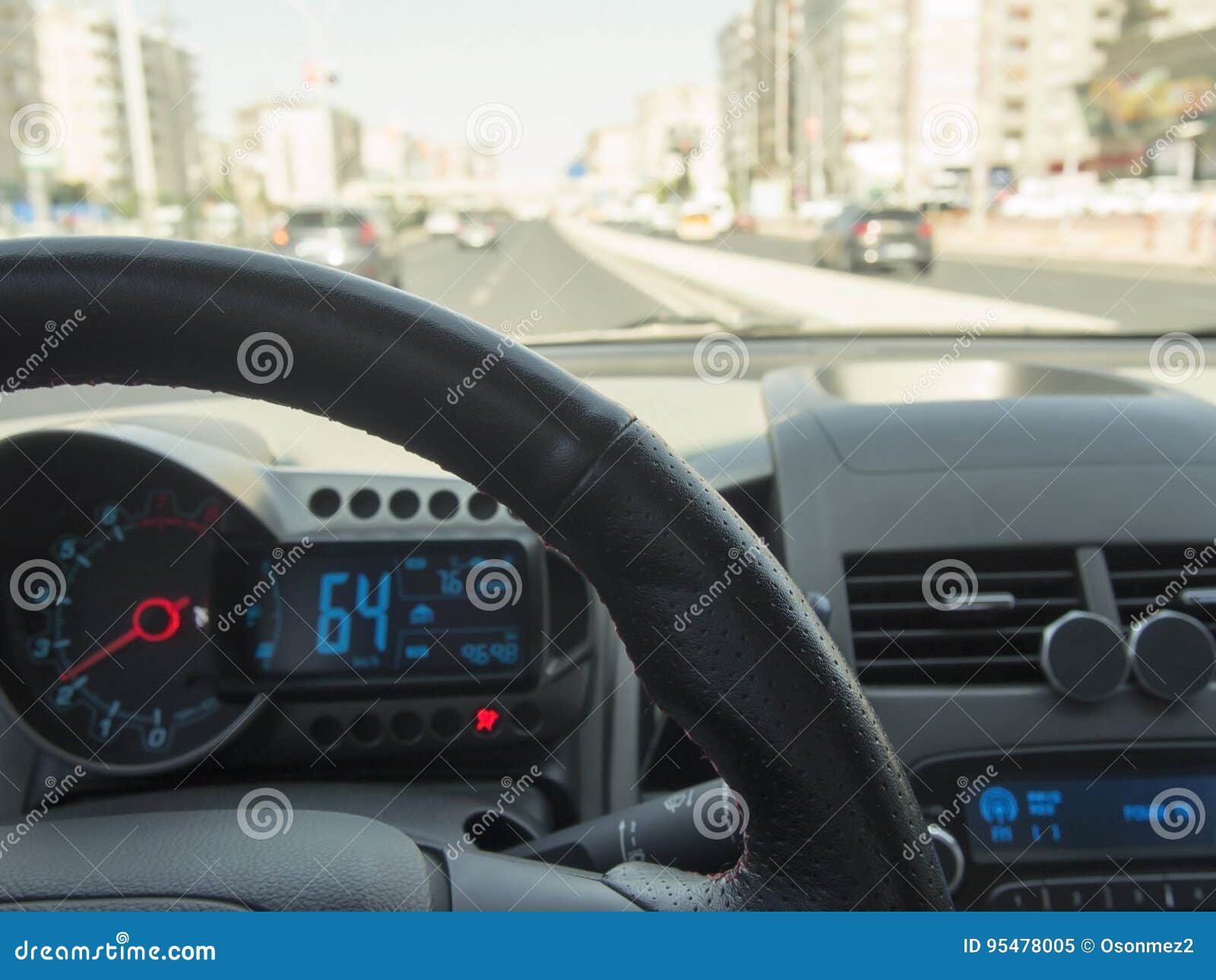 Vehicle Use in Traffic View from Car Inside Stock Image - Image of ...