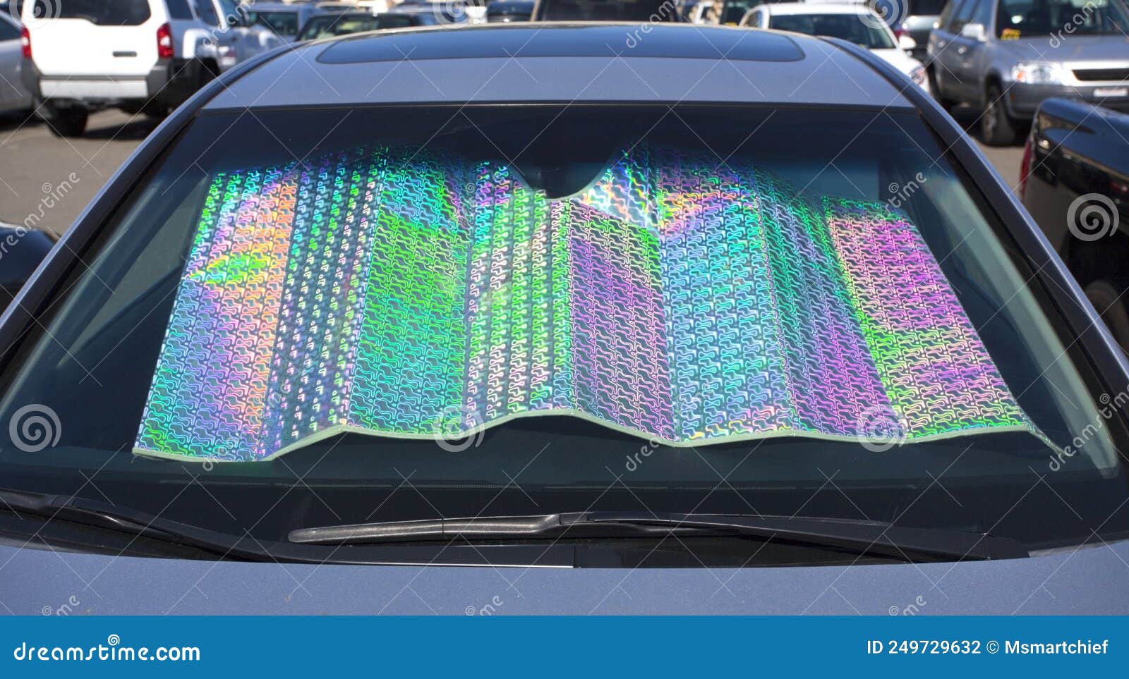 Vehicle windshield shade stock photo. Image of colourful - 249729632