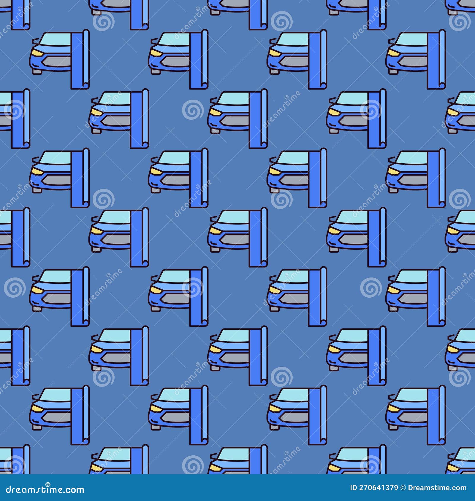 Vehicle Wrapping Vector Car Detailing Concept Blue Seamless Pattern ...