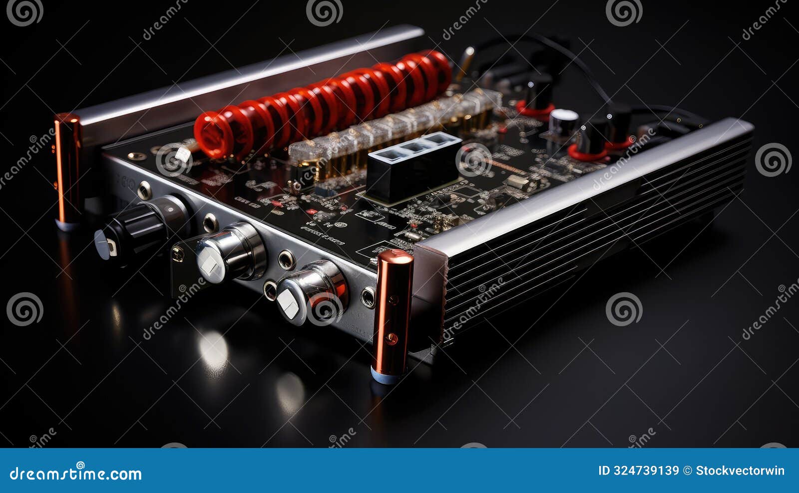 Vehicles Amplifier Technology Stock Illustration - Illustration of ...