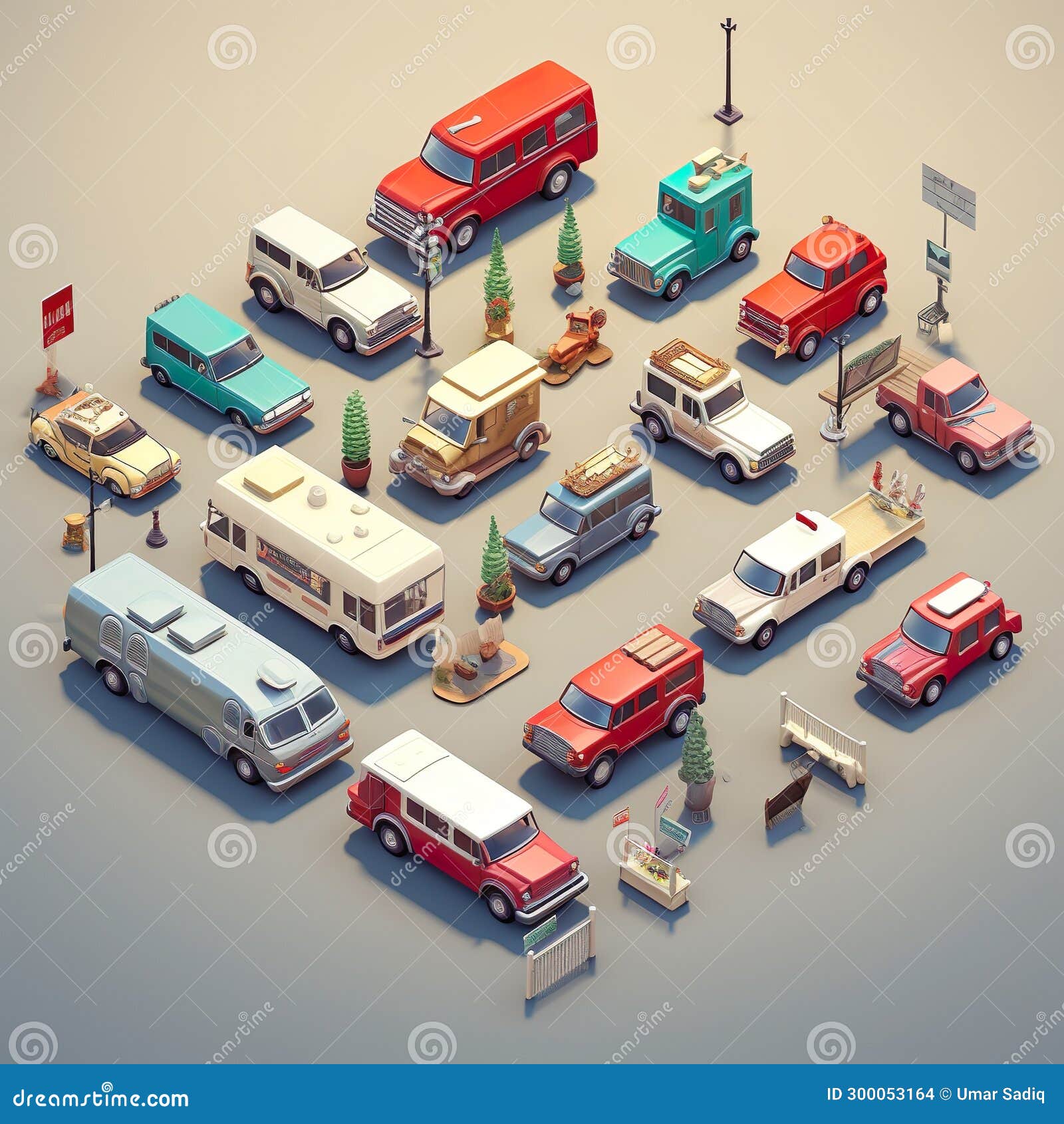 Vehicles Build an Array of 3D Isometric Vehicles Including Sleek Cars ...