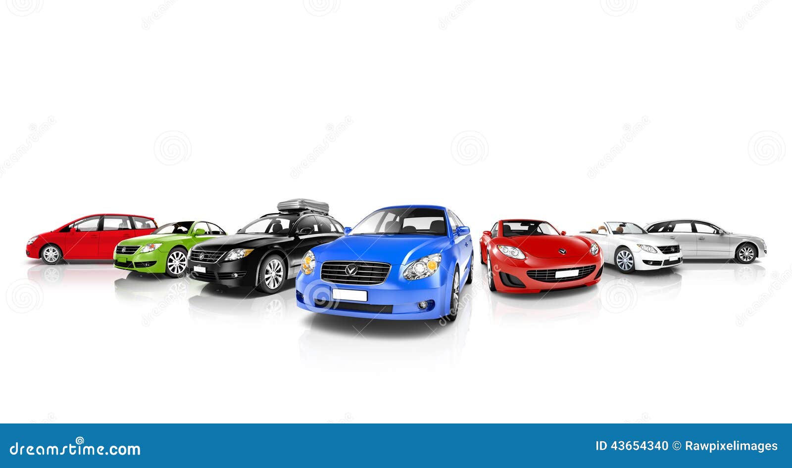Vehicles Collection Isolated on White Stock Photo - Image of front ...