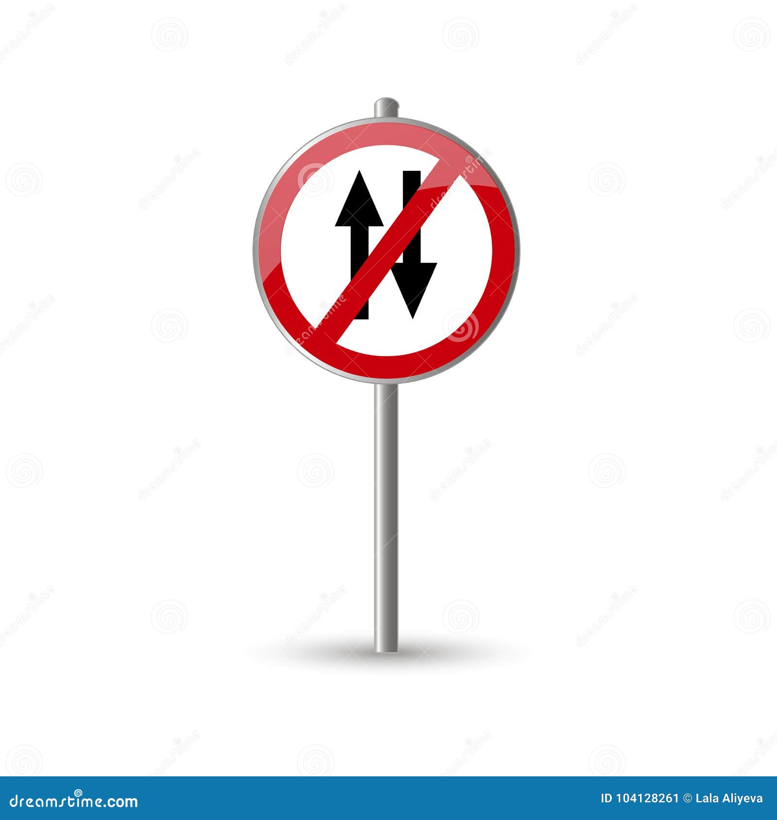 Vehicles Prohibited Traffic Sign Stock Illustration - Illustration of ...