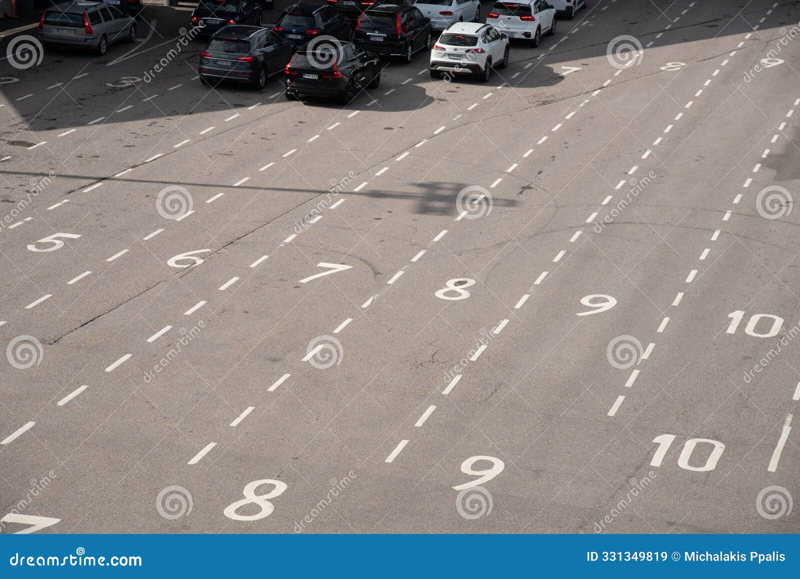 Vehicles in a Raw on the Port Terminal Ready for Loading in a Ferry ...