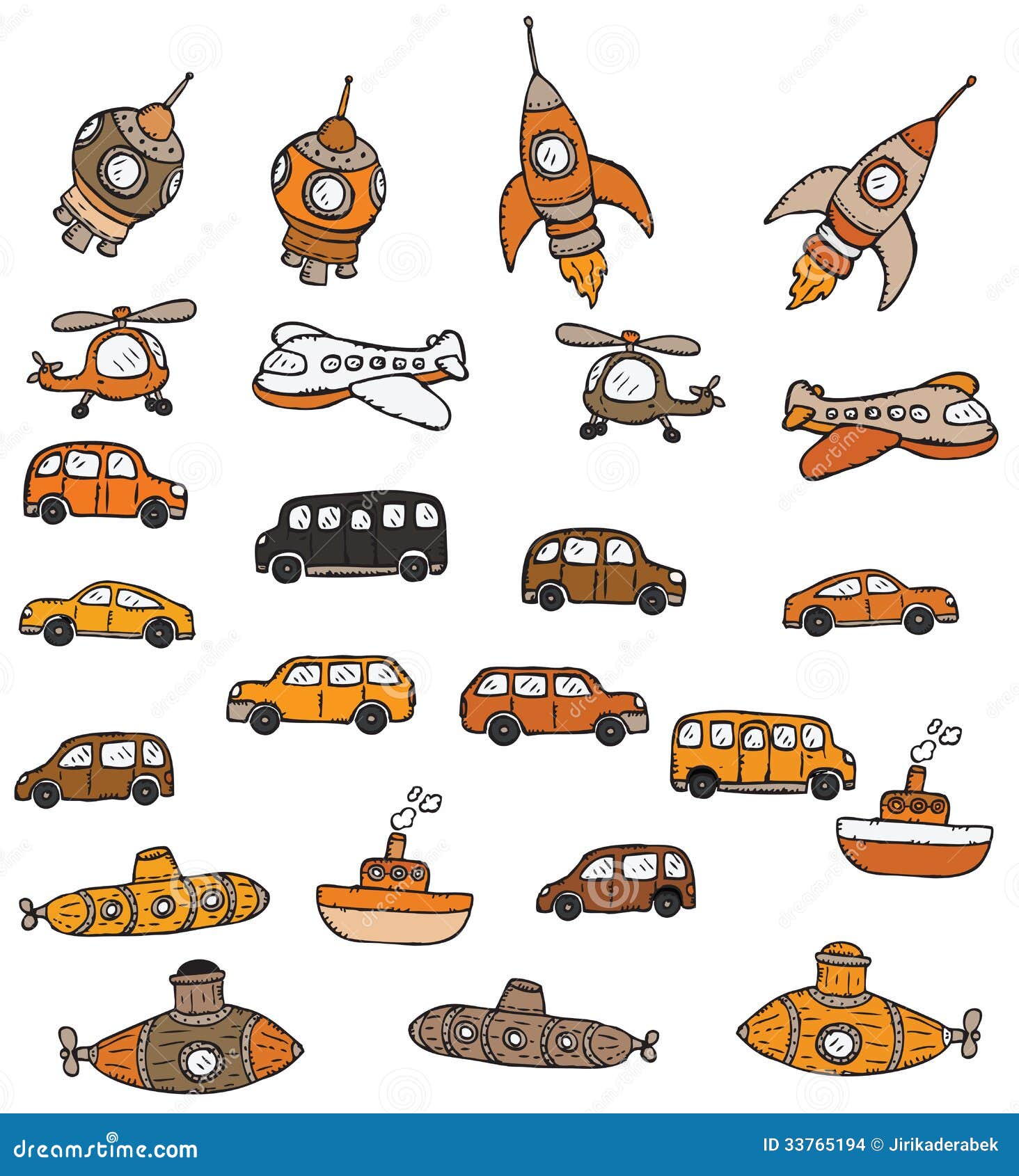 Vehicles Symbols Cartoon Vector | CartoonDealer.com #31054505