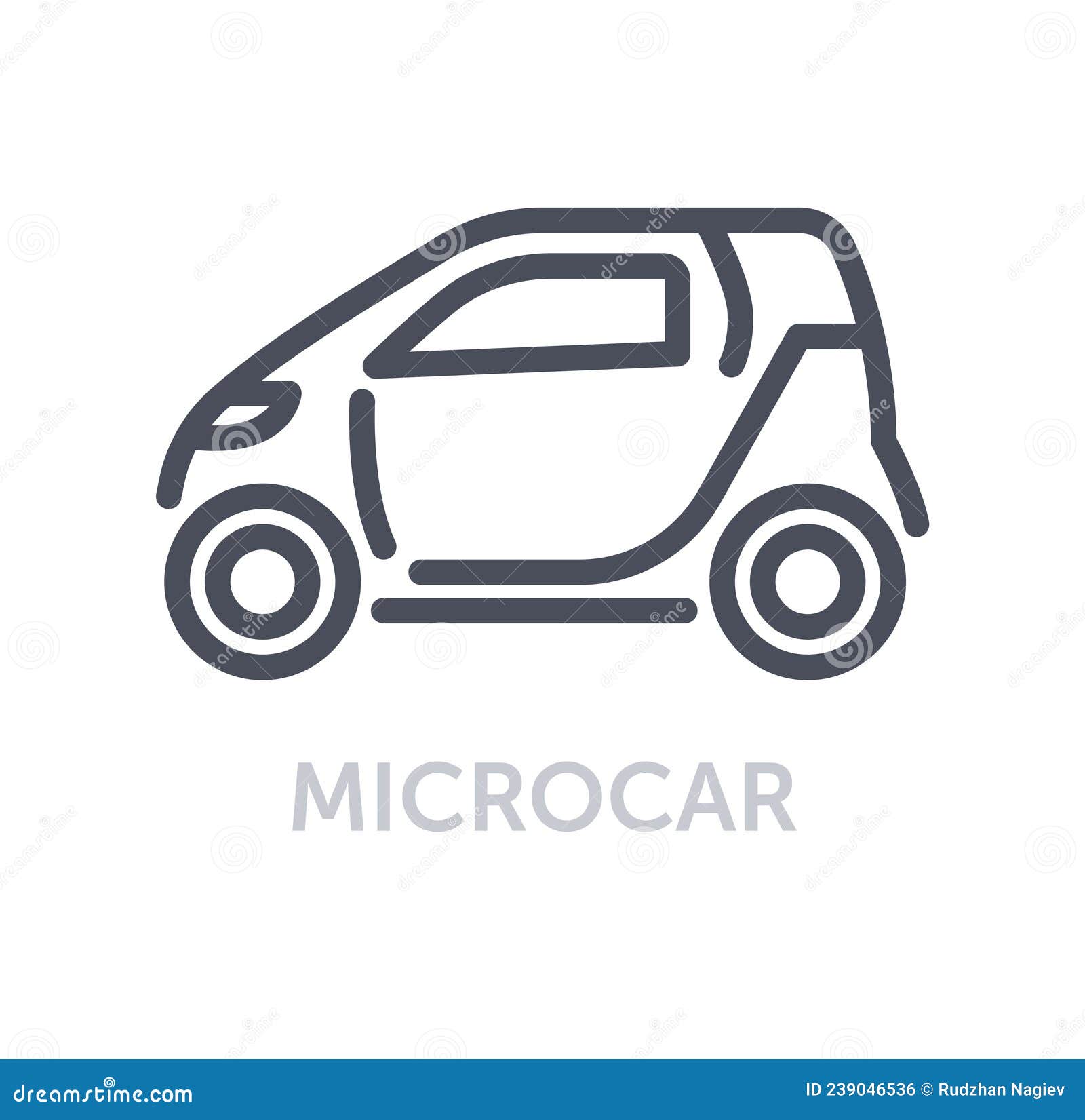 Microcar Outline Icon. Element Of Car Type Icon. Premium Quality ...