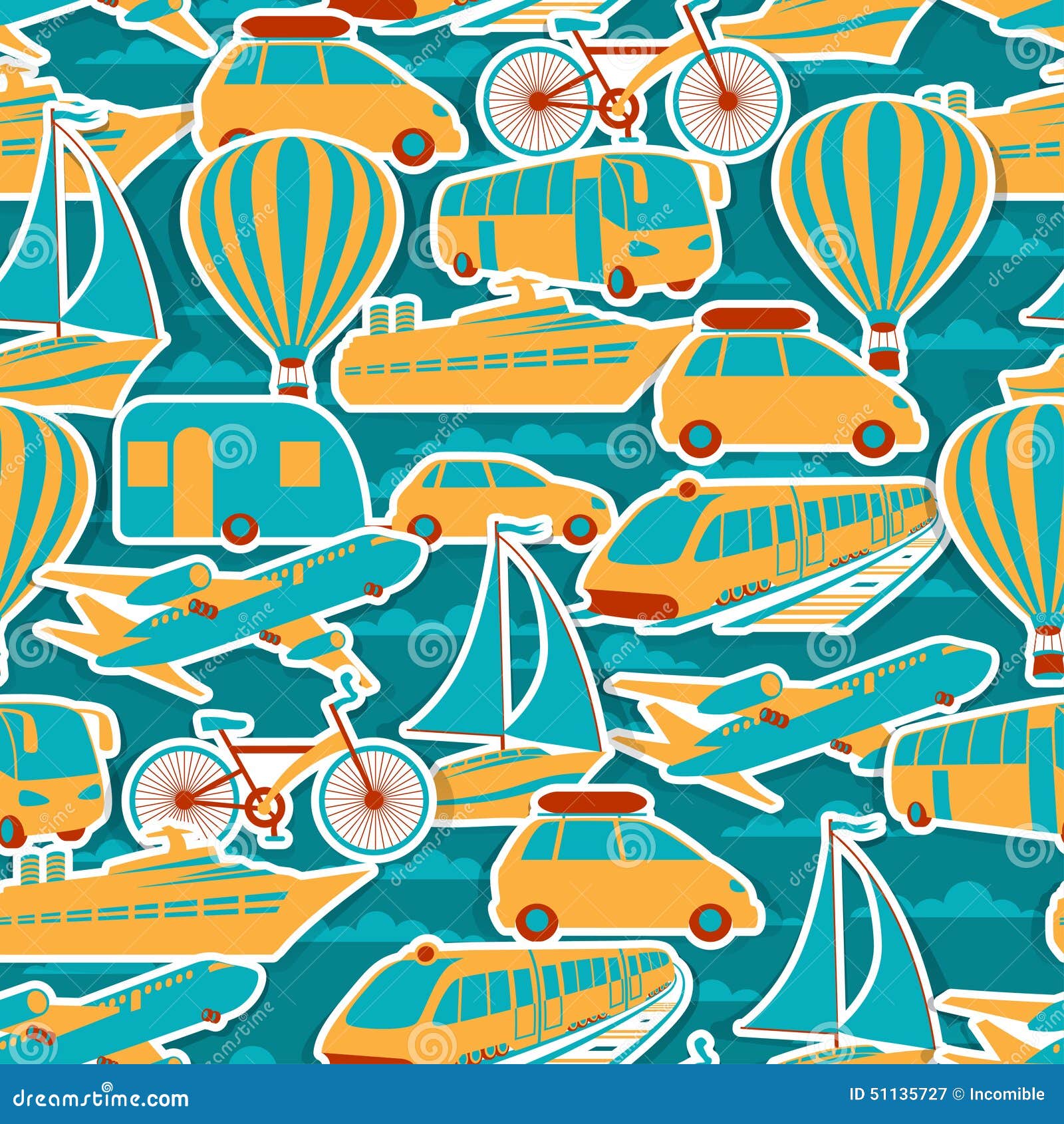 Vehicles in Various Types of Tourism Stock Vector - Illustration of ...